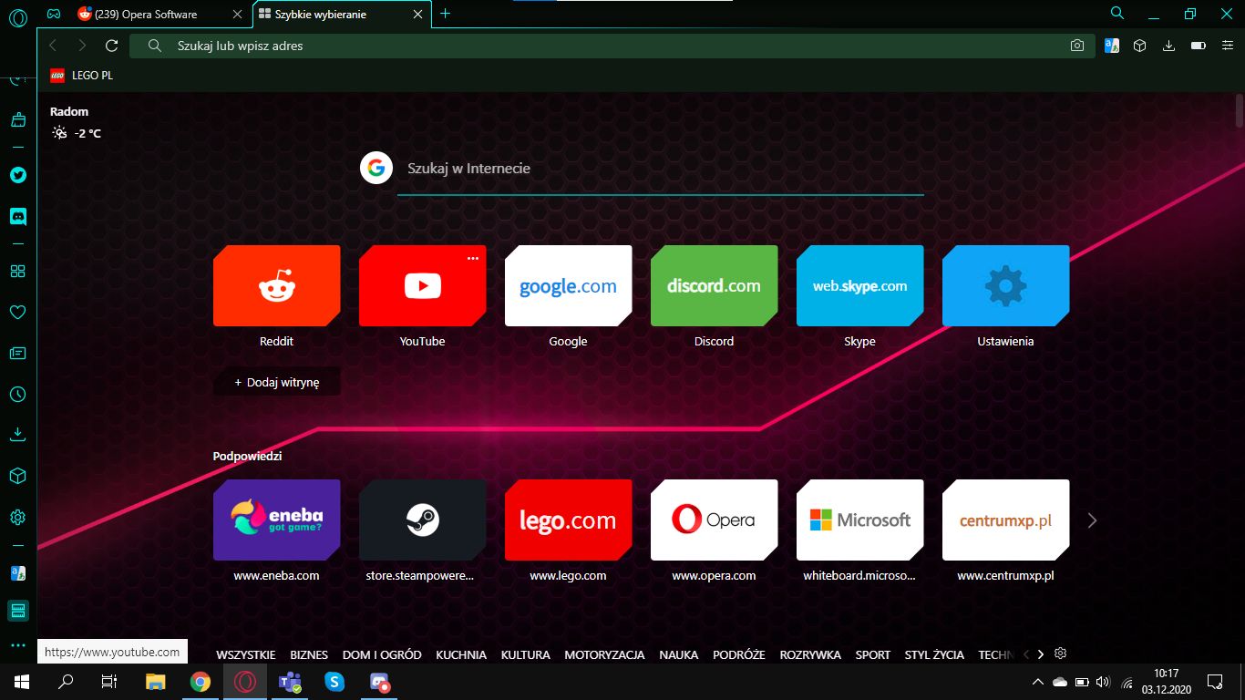 My Opera GX setup | Scrolller