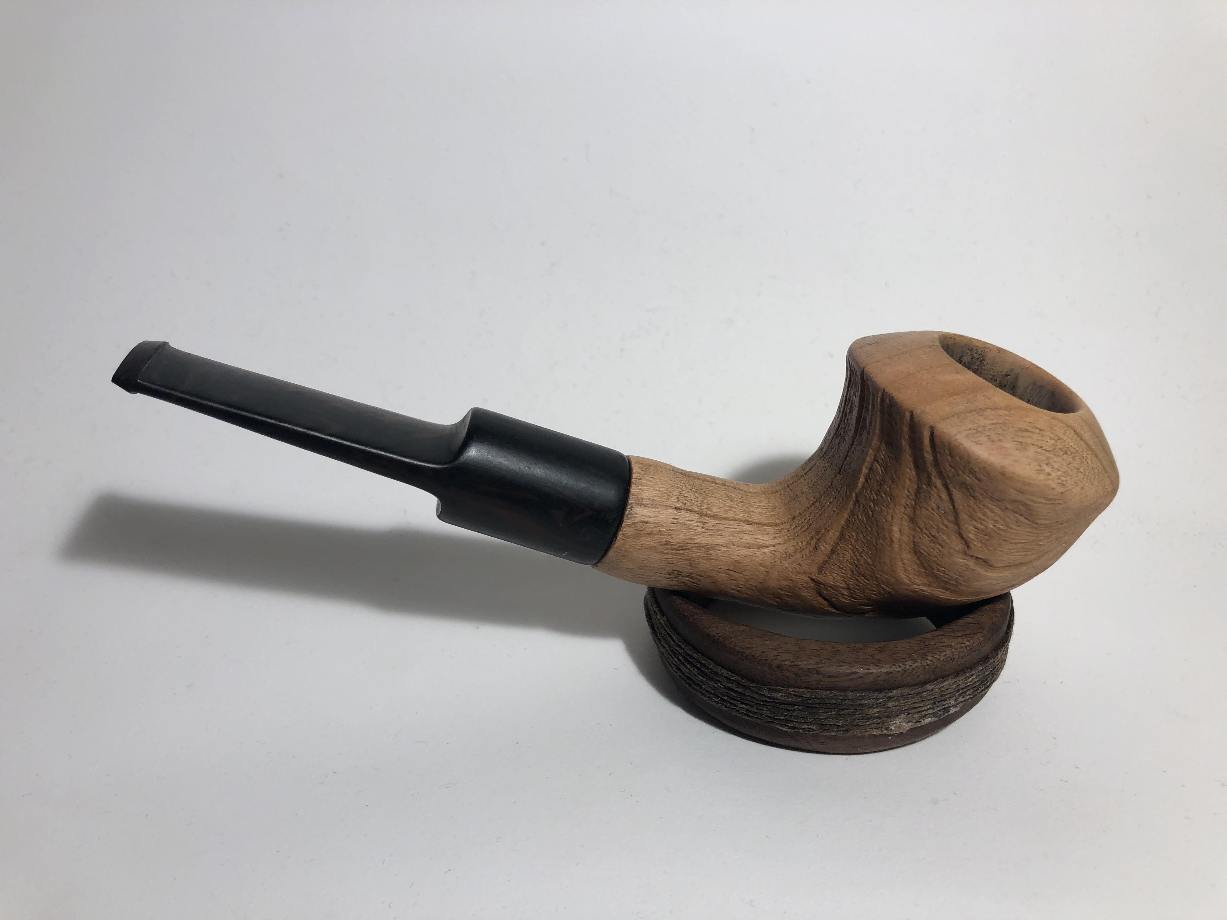 My second pipe (sand-blasted cherry wood with acrylic stem) | Scrolller