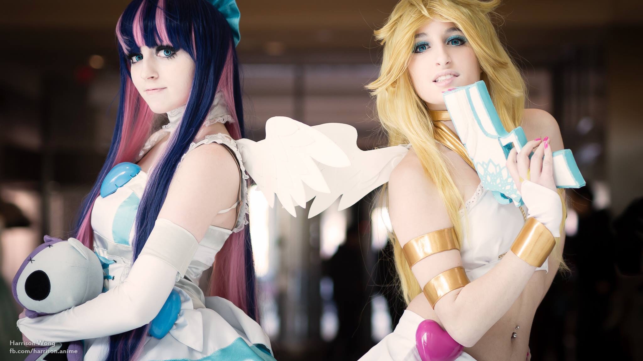 My sister and I cosplaying Angel Panty and Stocking. | Scrolller