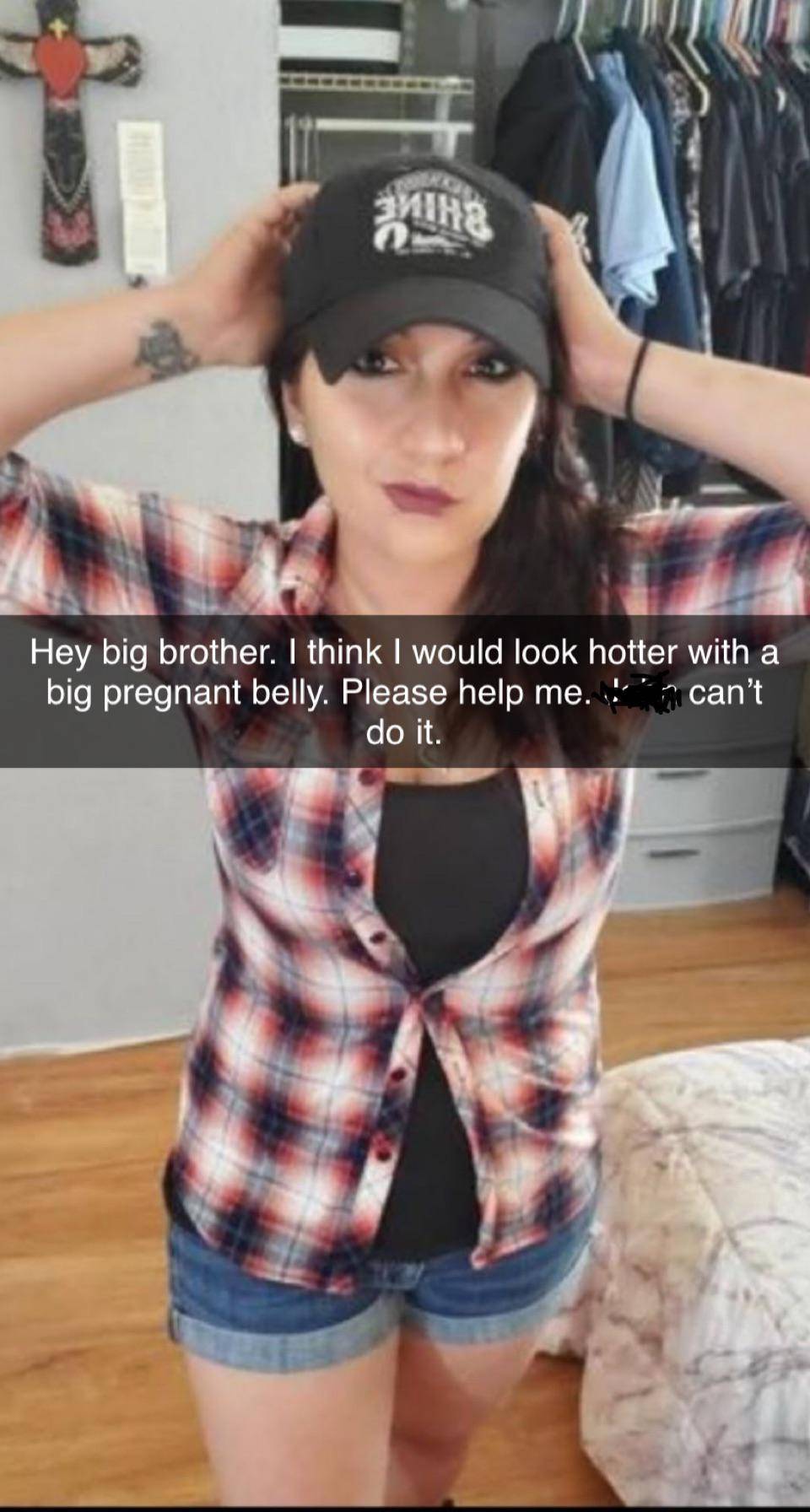 My sisters husband helped her by taking the picture. Then she sent it ...