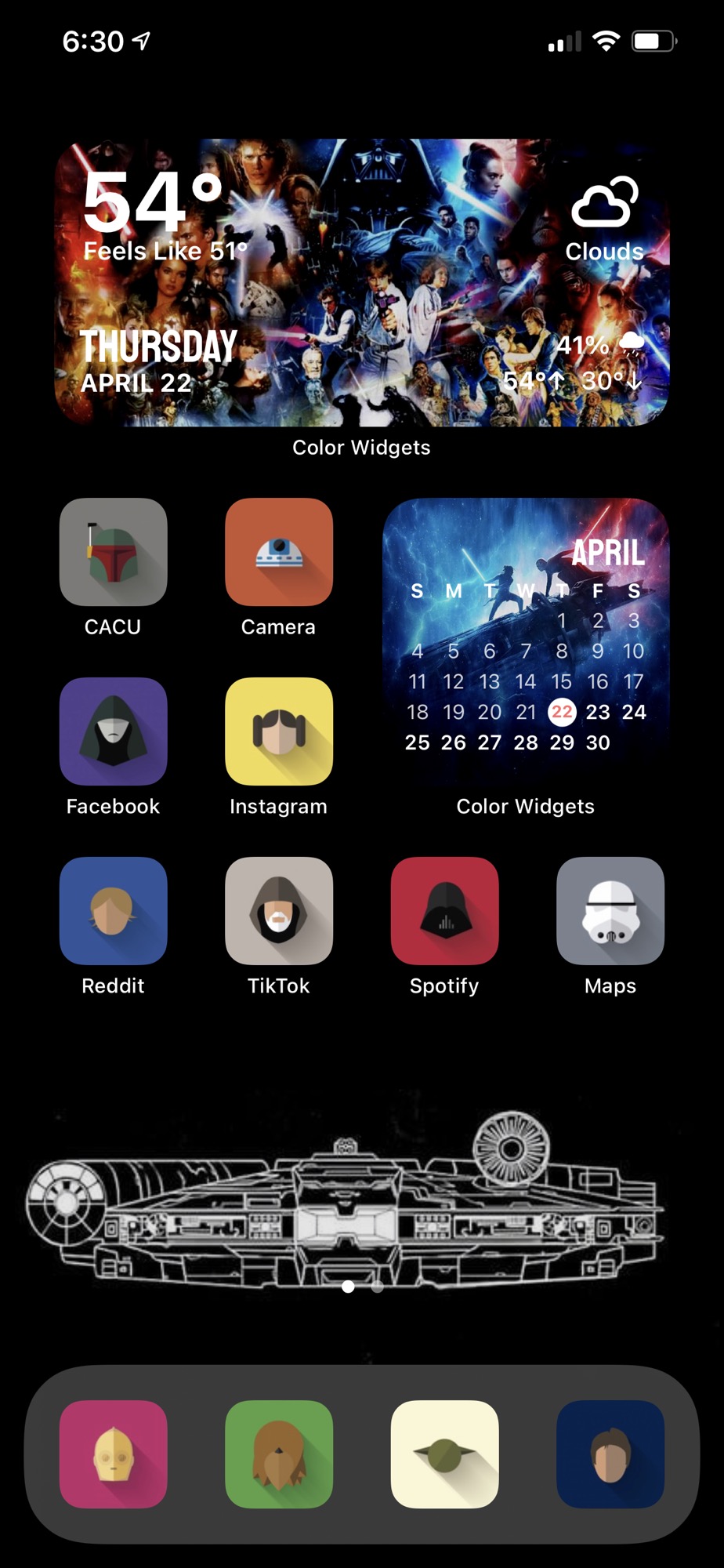 My Star Wars themed iOS layout! | Scrolller
