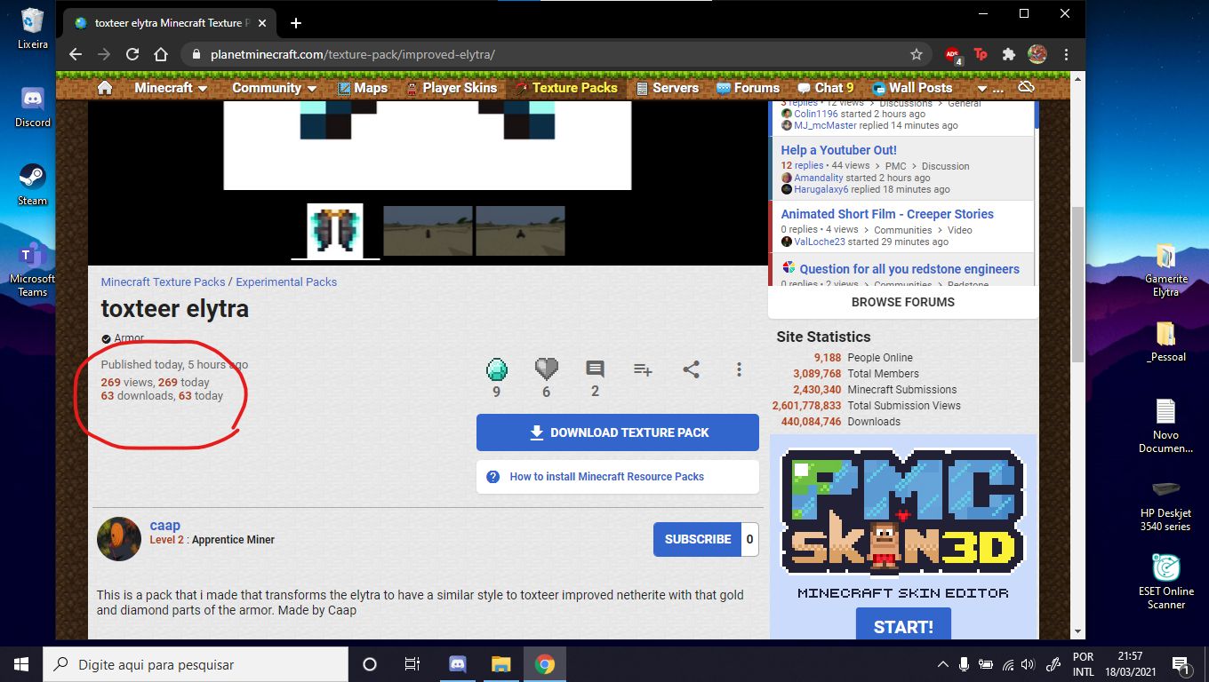 My texture pack got a lot o views im happy :) | Scrolller