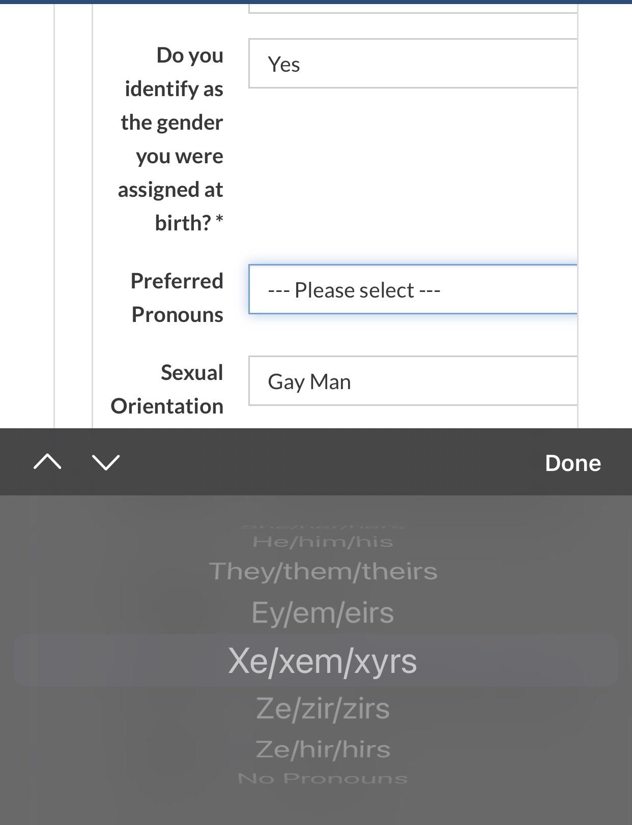My UK university’s personal information registration form | Scrolller