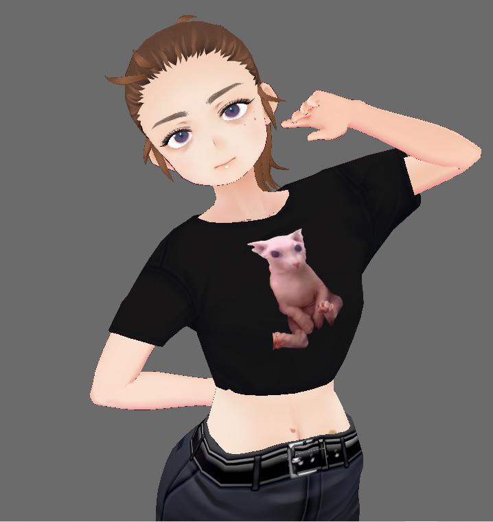 My vroid! I know she looks boring, but I look boring IRL so it's fitting | Scrolller