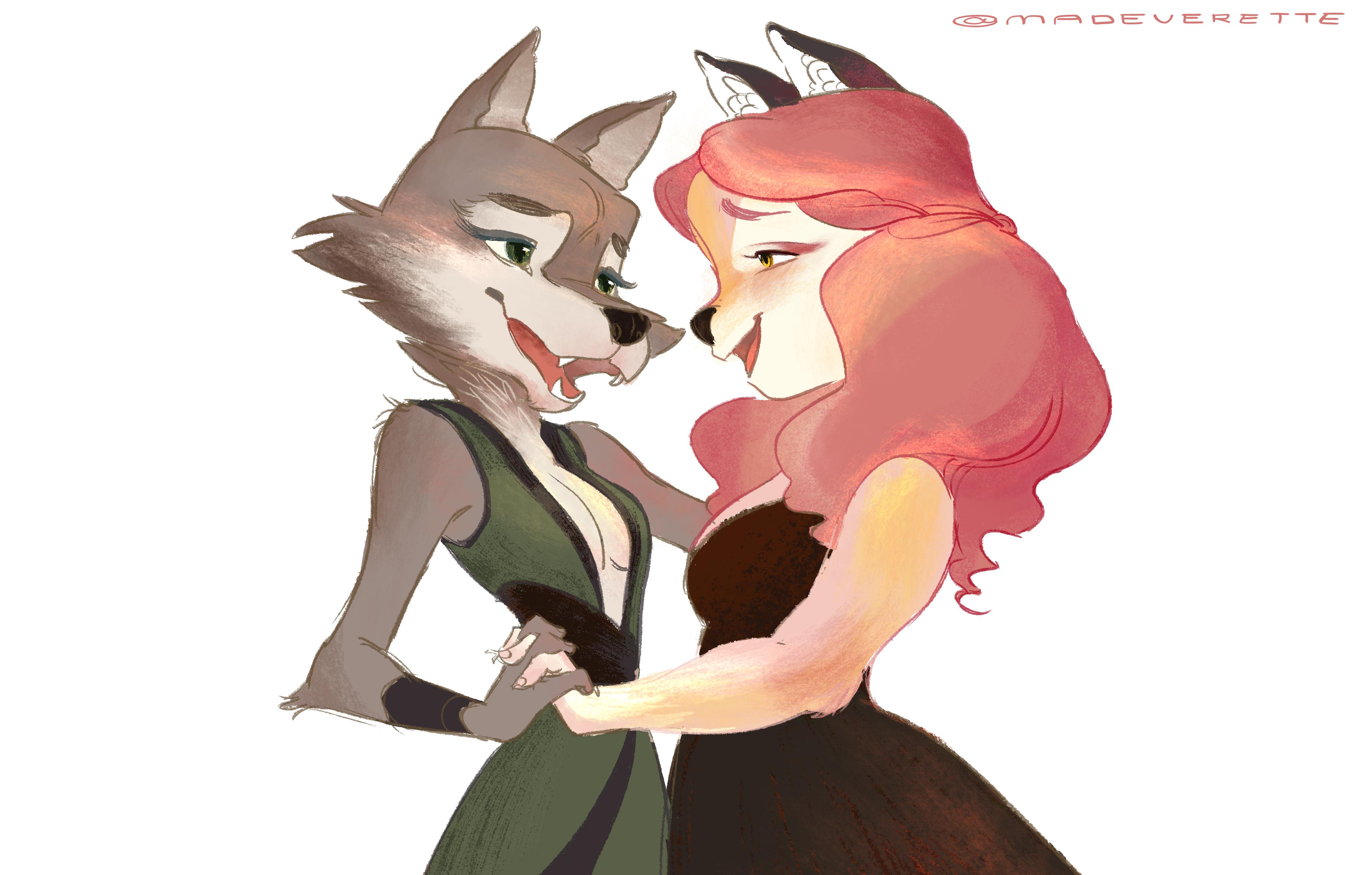 My Wolf Girls (Art by me @madeverette on twitter) | Scrolller