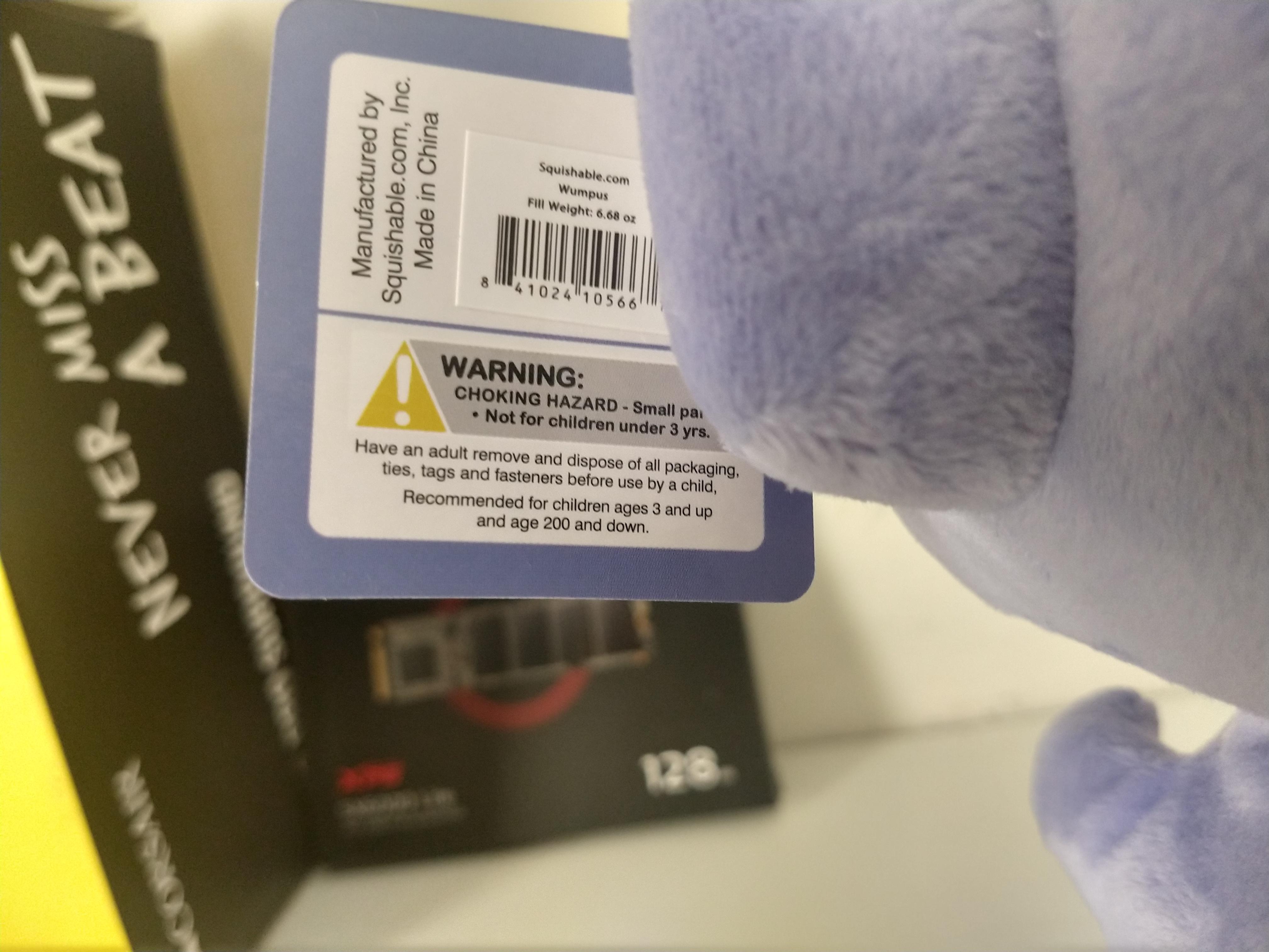 My Wumpus Plushie just arrived and what the acctual hell are this age restrictions? | Scrolller