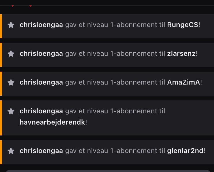 Når man ikke har har sub og der bliver gifted subs og man skal se om man er den heldige der får ...