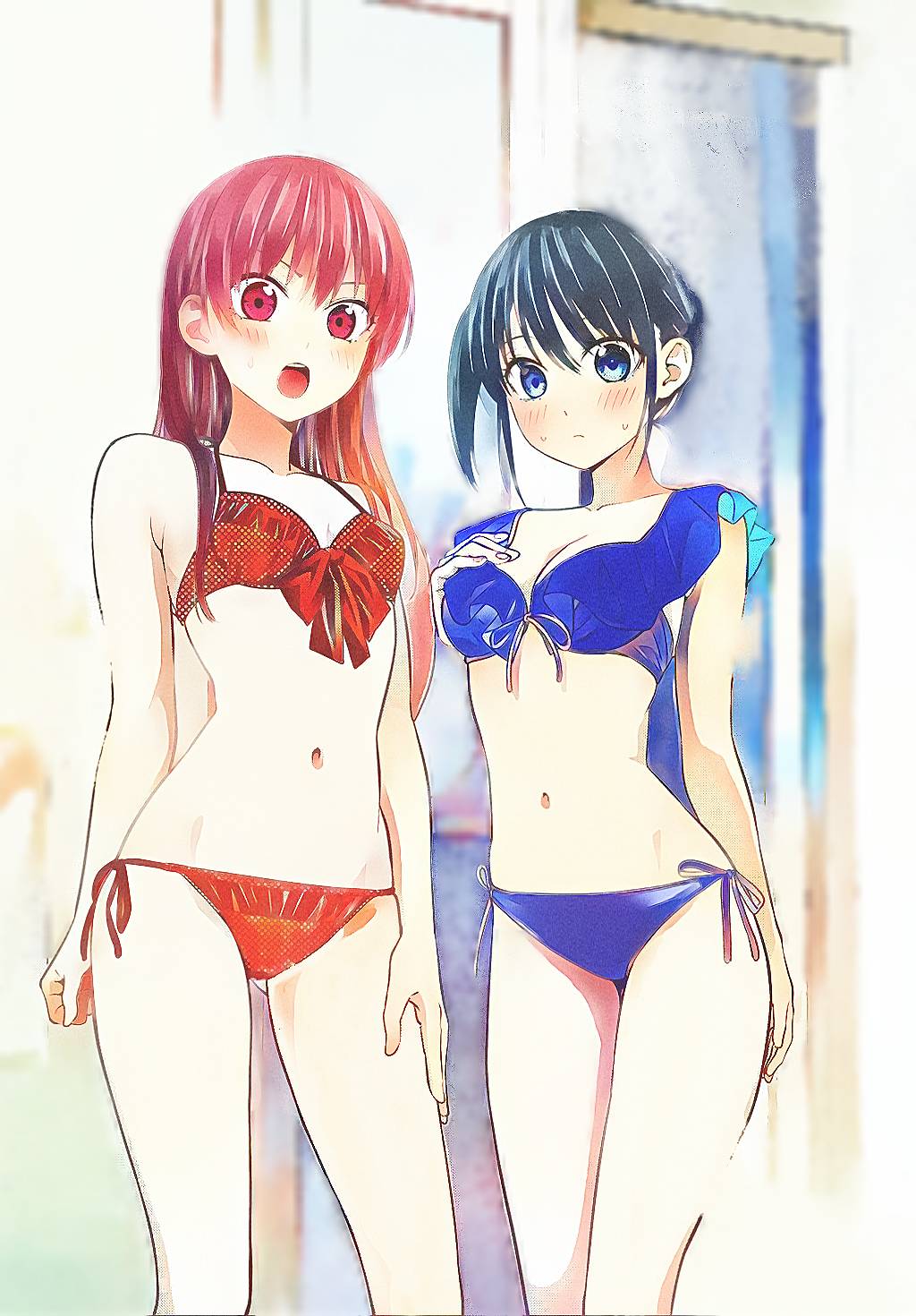 Nagisa Minase & Saki Saki - painted by me, base coloring done with style2paint | Scrolller