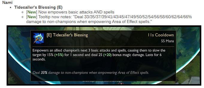 Nami Buffs on PBE | Scrolller