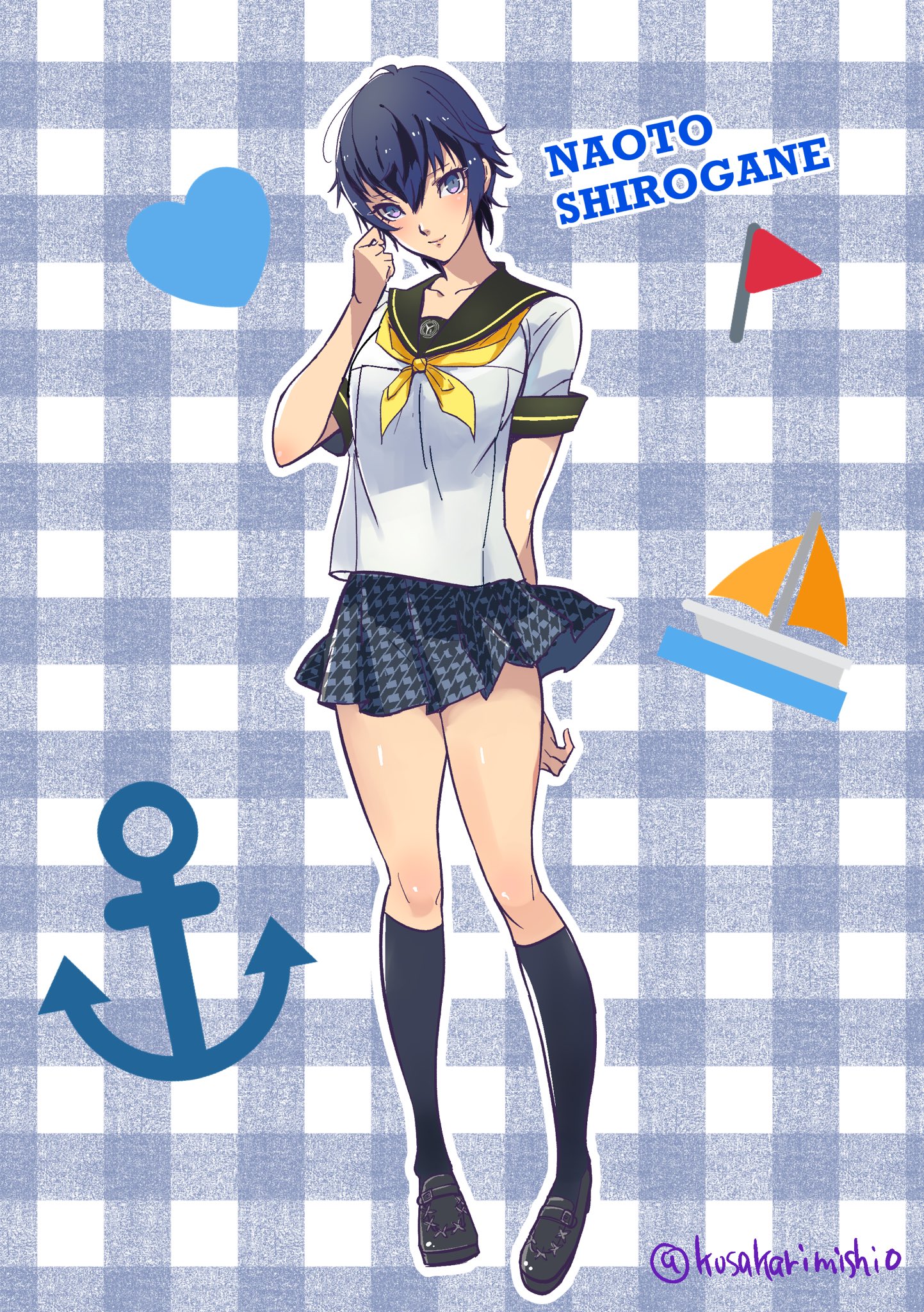 Naoto in Sailor Uniform by @kusakarimishio | Scrolller