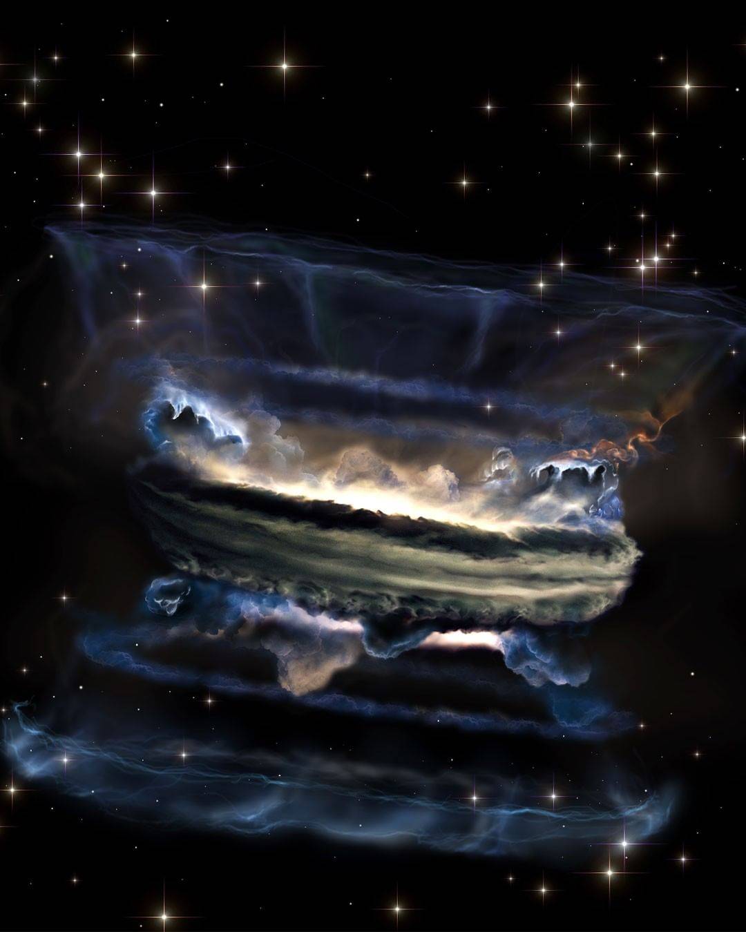 NASA has shared this artist's rendering of a supermassive black hole releasing "tsunami-like ...