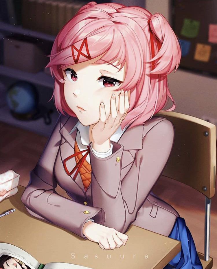 Natsuki very chill | Scrolller