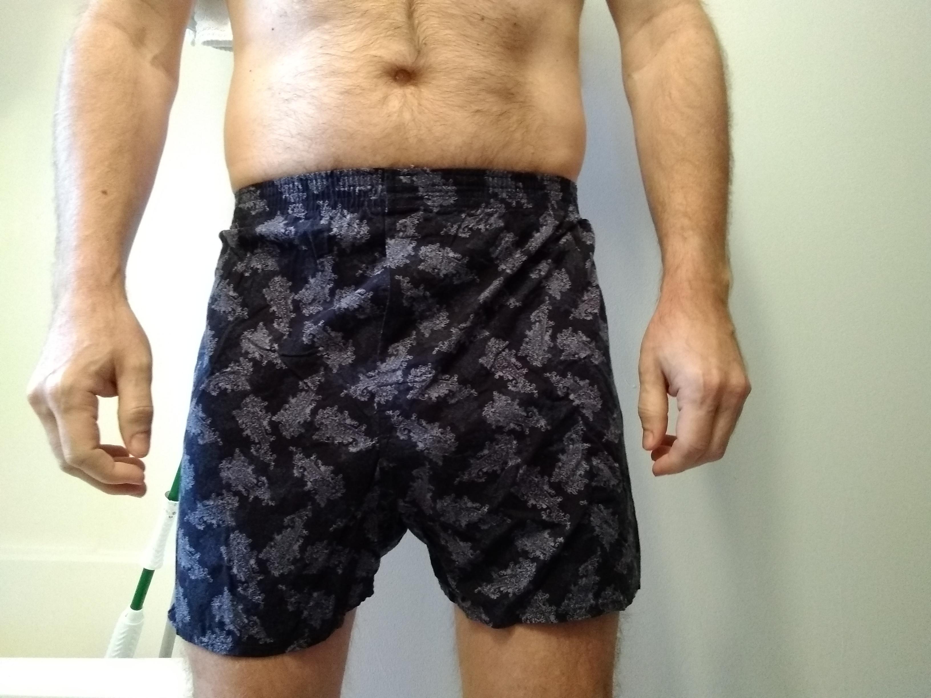 Navy patterned Hanes boxer shorts today | Scrolller
