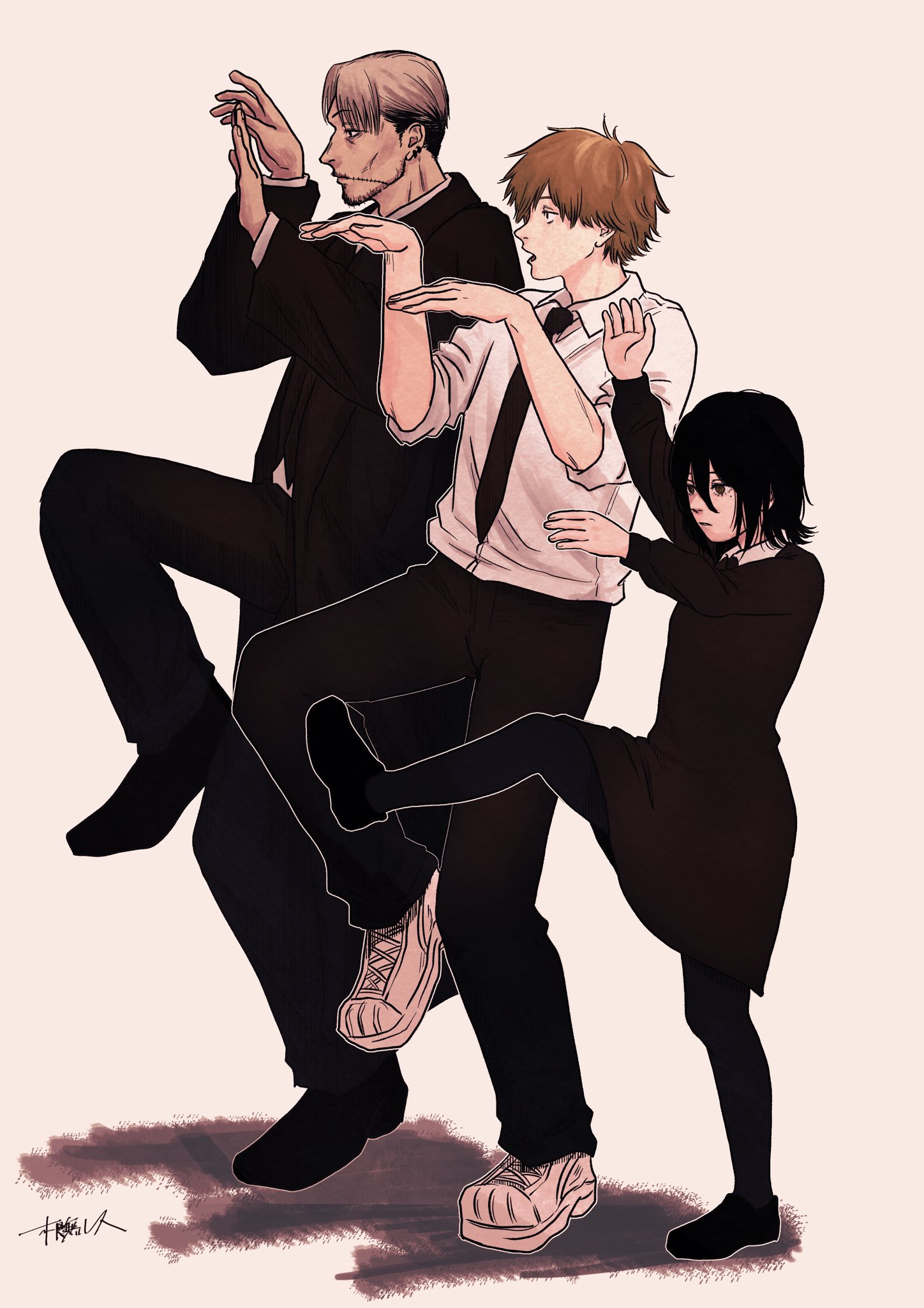 Nayuta, Kishibe, and Denji | Scrolller