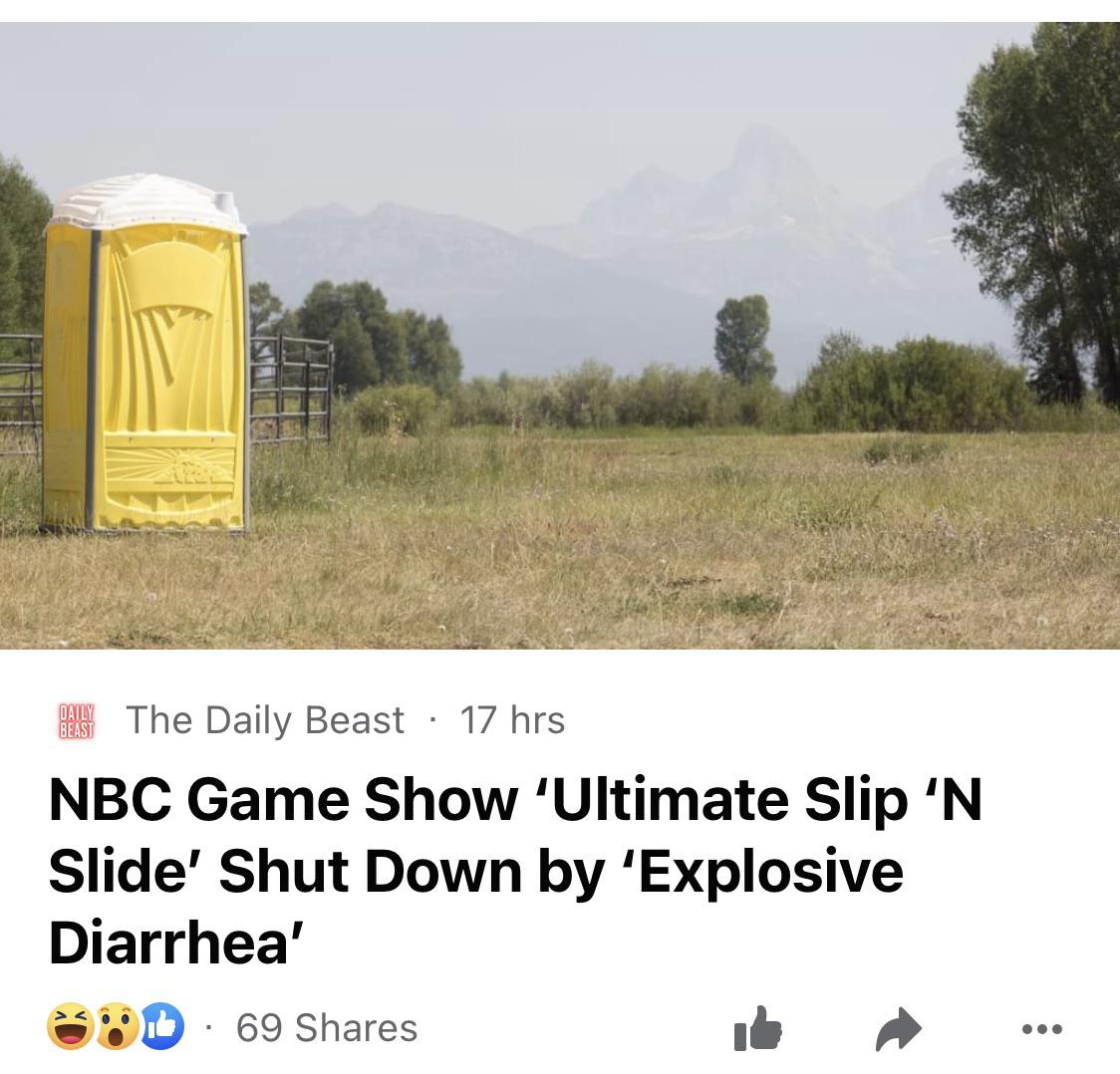 NBC’s “Ultimate Slip ‘N Slide”shut down over ‘Explosive Diarrhea.’ 40+ people sick. | Scrolller