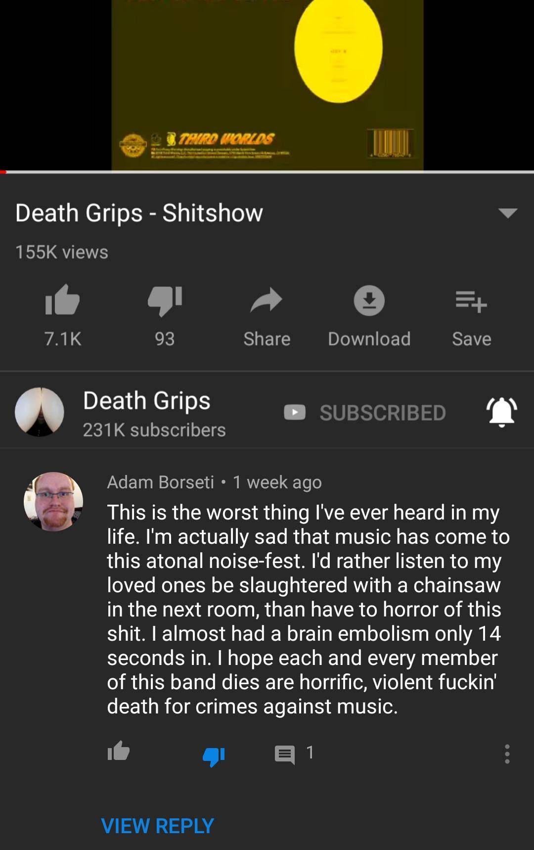 Neckbeard listens to death grips for the first time | Scrolller