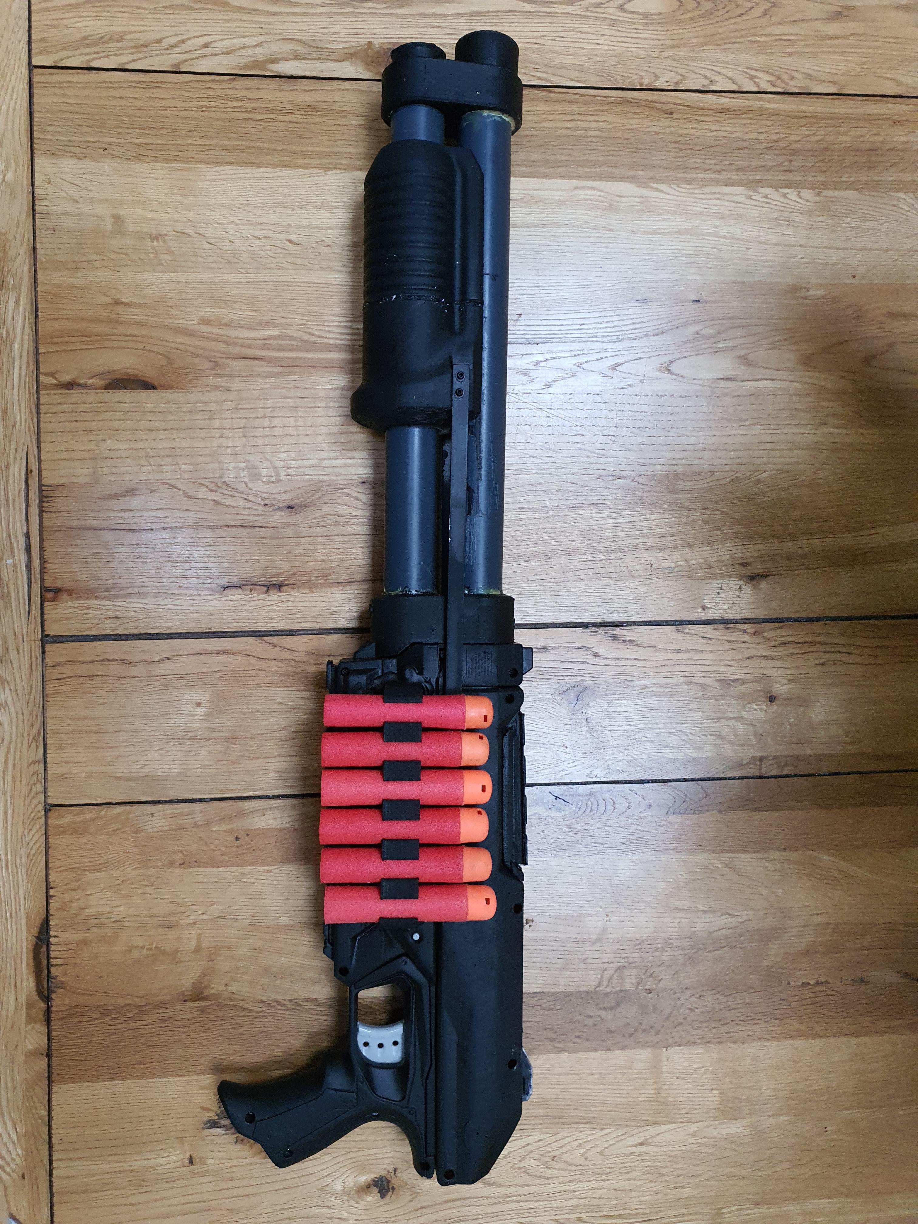 Nerf magnus super shorty/ m4 benelli mod complete with massive spring upgrade! | Scrolller