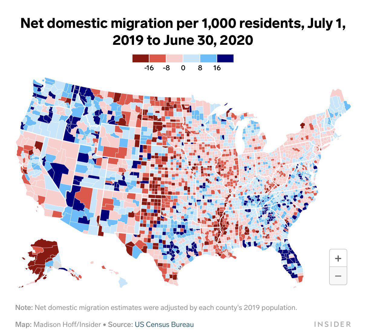 Net domestic migration per 1000 residents | Scrolller