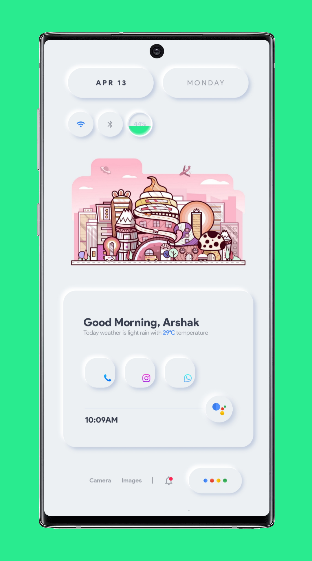 Neumorphism for homescreen [Shadow for KWGT (PAID). Has dark mode widgets too.] | Scrolller