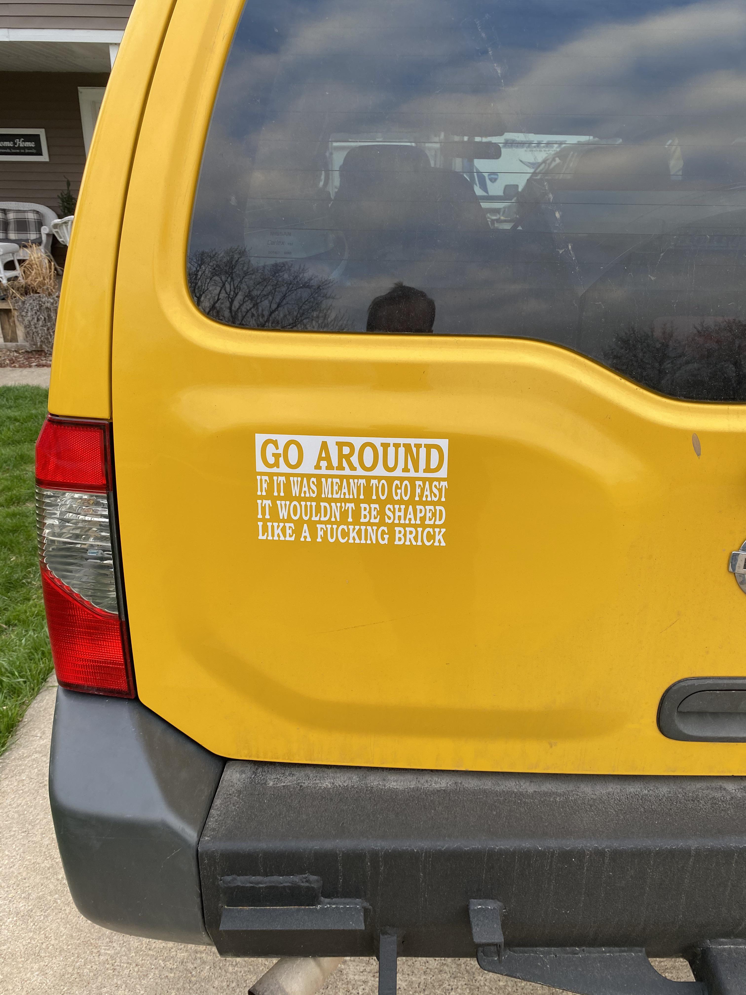 New bumper sticker: installed | Scrolller