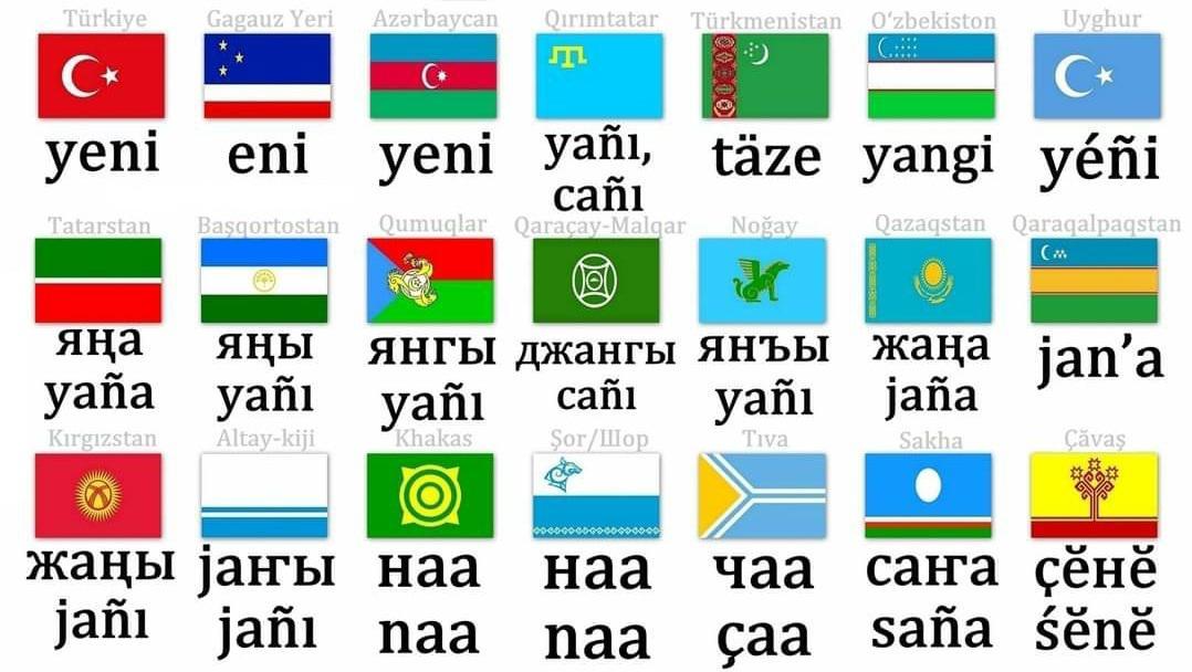 "New" in Turkic Languages | Scrolller