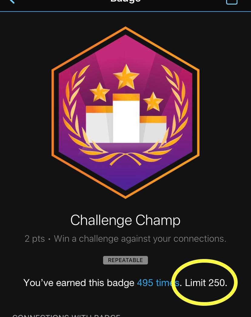 New limit for 'challenge Champ' badge? | Scrolller