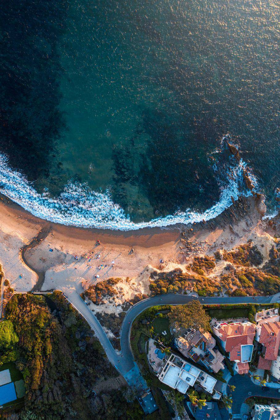 Newport Beach Coastline seen from above | Scrolller