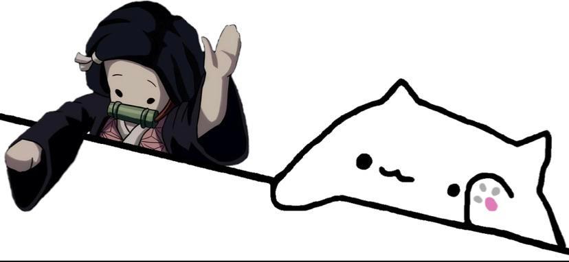 Nezuko joins bongo cat | Scrolller