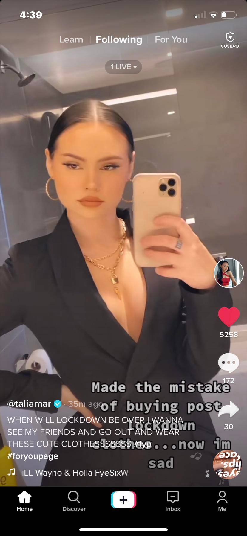 No bra in new TikTok | Scrolller