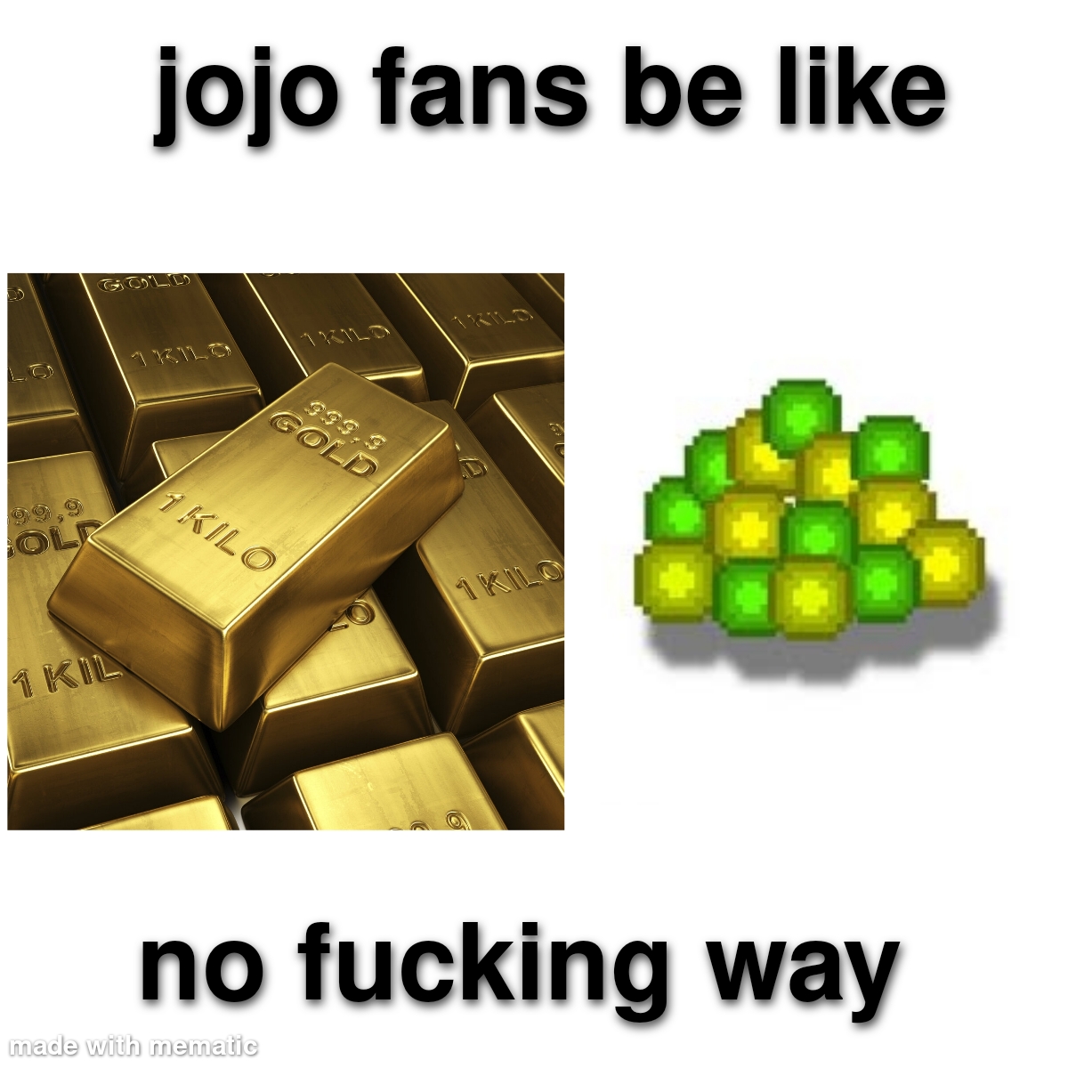 no way its golden experience | Scrolller