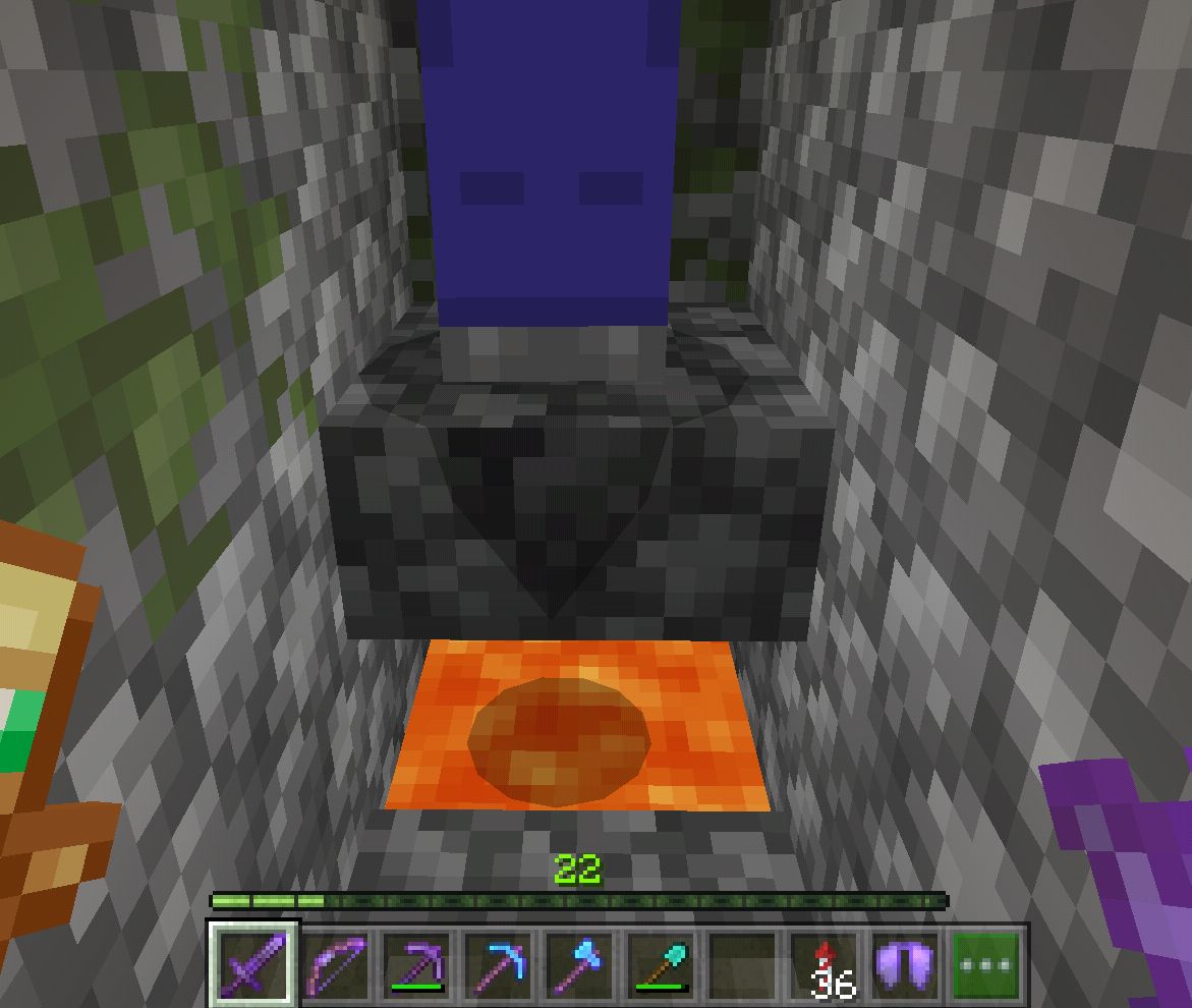 Nothing says "Minecraft" like a rectangular mob casting a round shadow through solid rock onto a ...