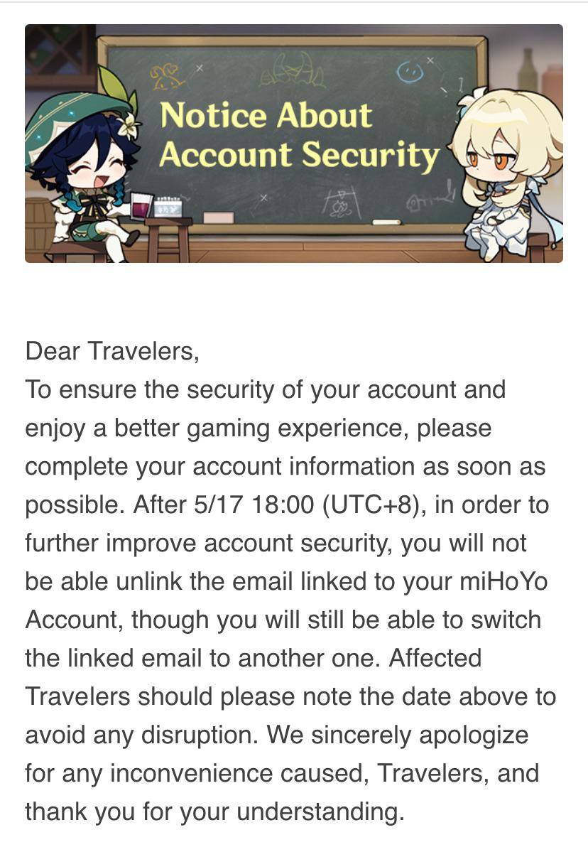 Notice about account security by Mihoyo | Scrolller