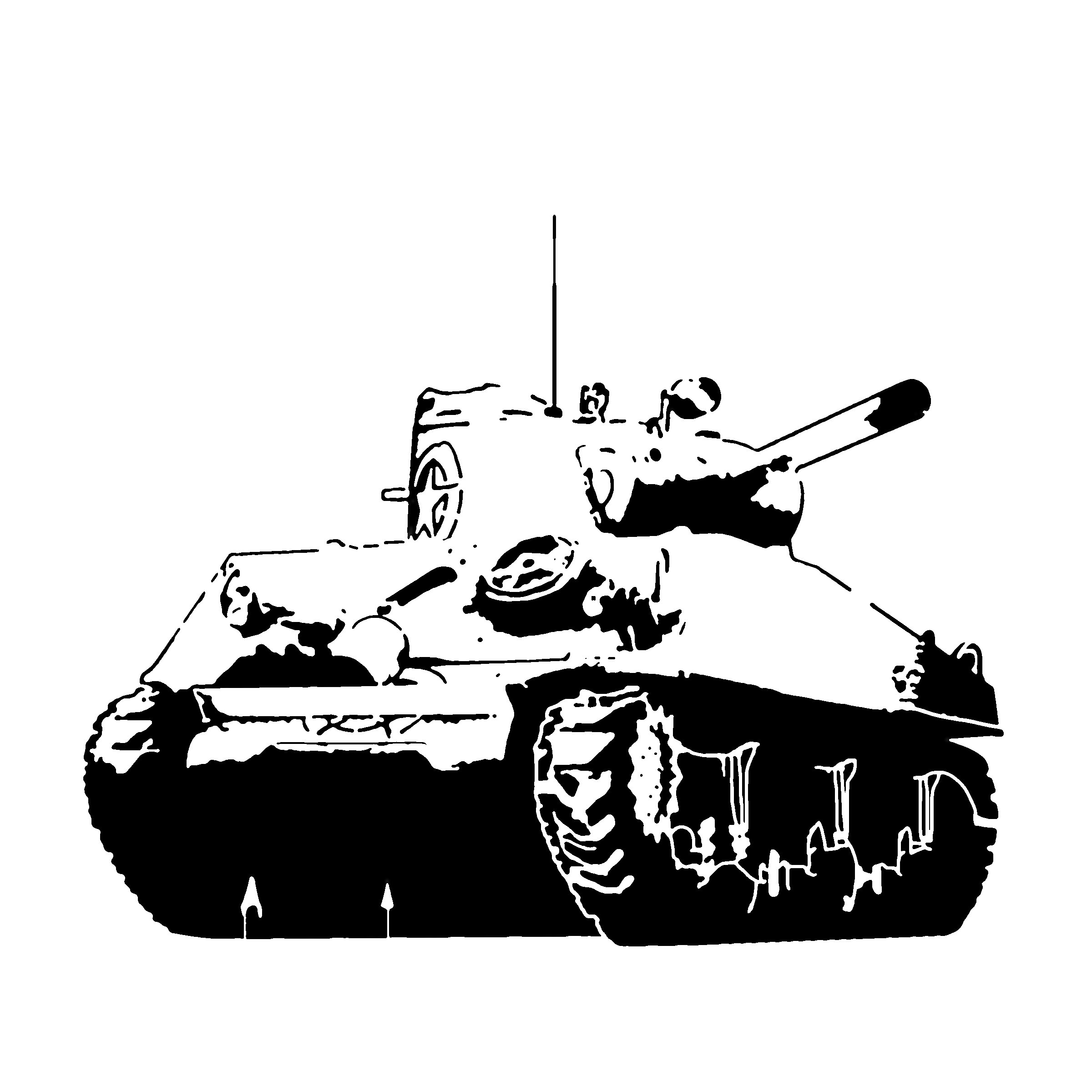 [O] "Sherman Tank" - WW2, war, single layer | Scrolller