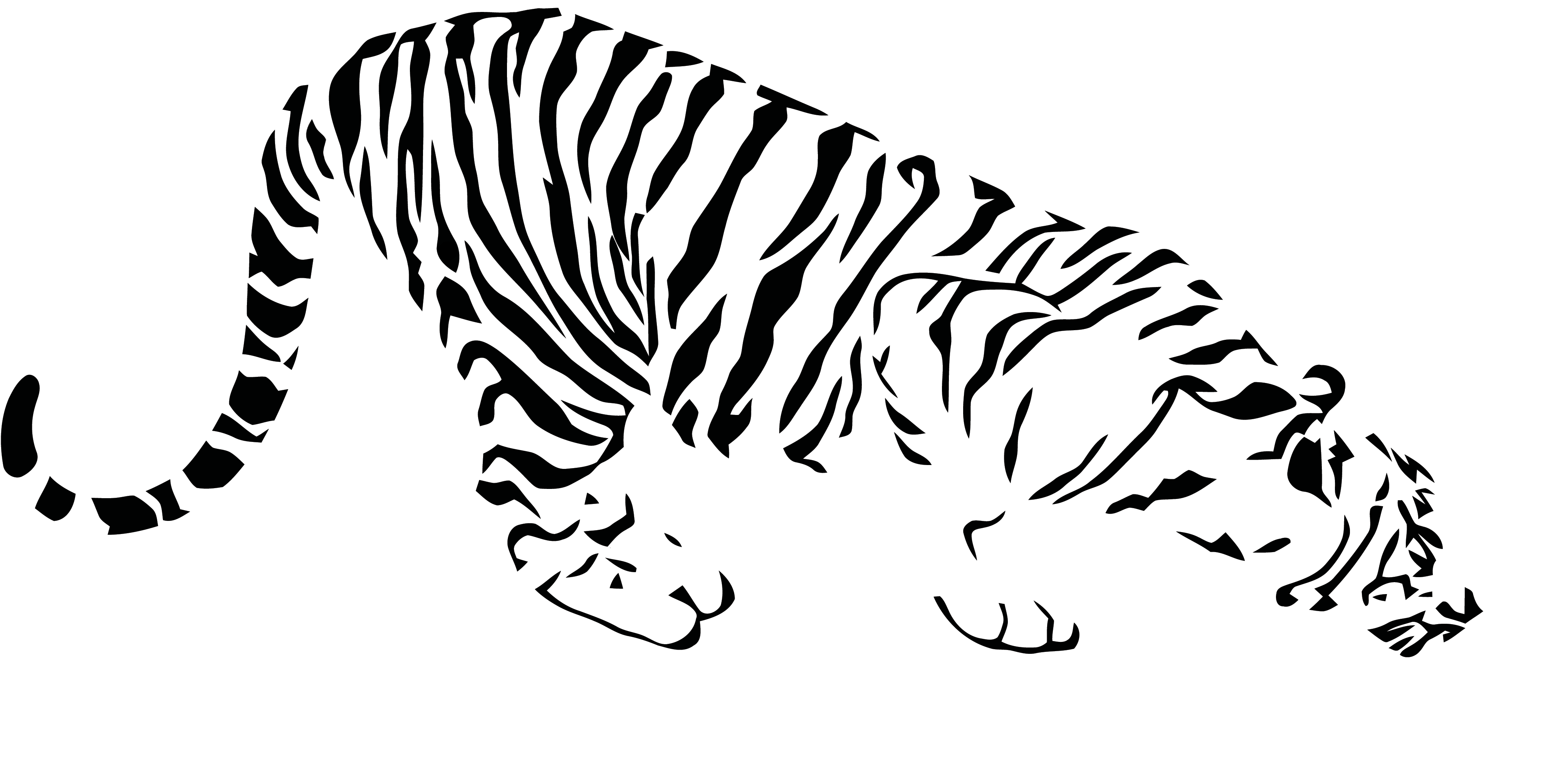 [O] "Tiger" - Crouching tiger, side view, one layer. | Scrolller