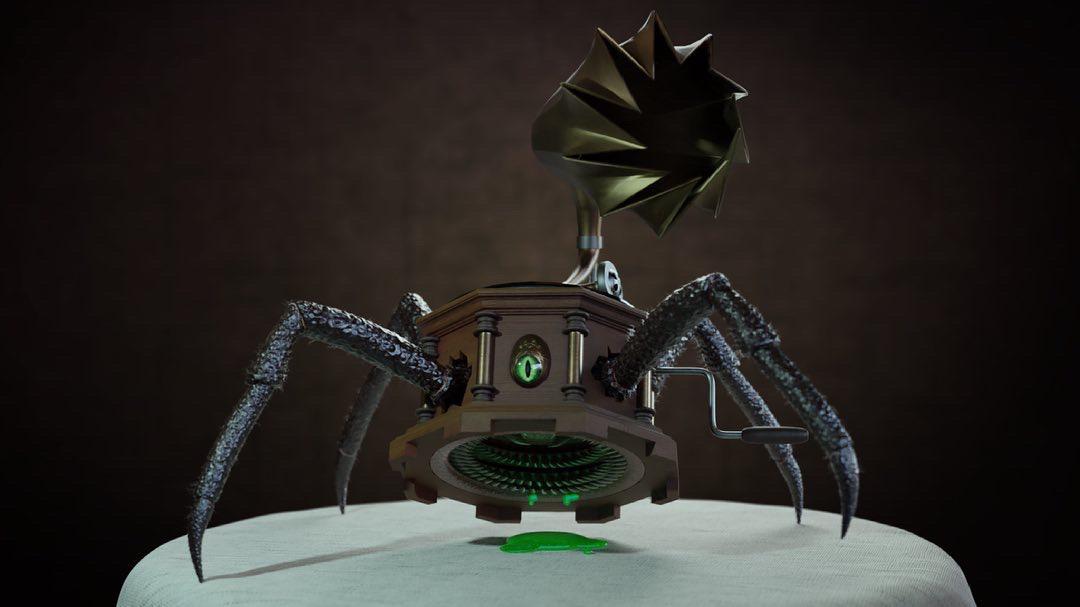 [OC] [ART] A Gramophone Mimic I made in Blender! | Scrolller