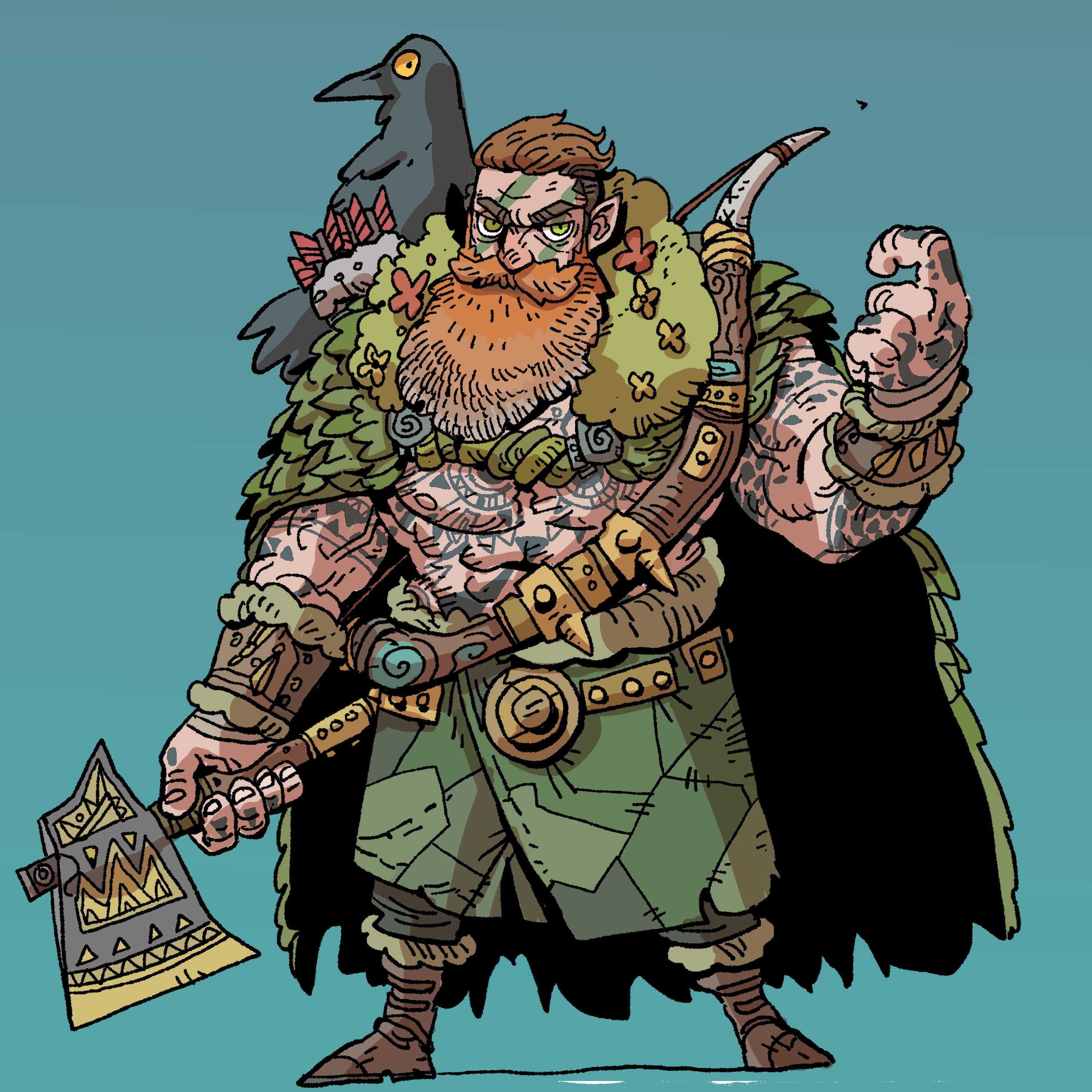 [OC] [ART] Wood Elf Fighter | Scrolller