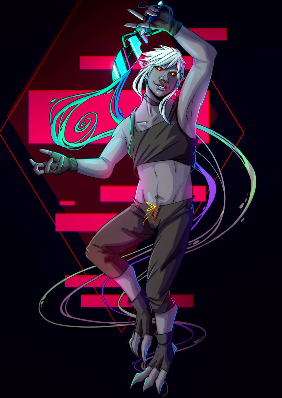 [OC] [Art] Zai, Drow rogue, done for a Secret Satan event! | Scrolller