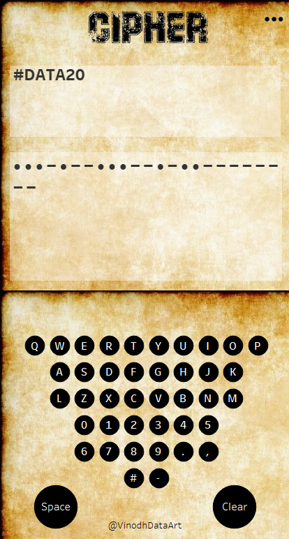 [OC] CIPHER - MORSE CODE CONVERTER built in Tableau | Scrolller