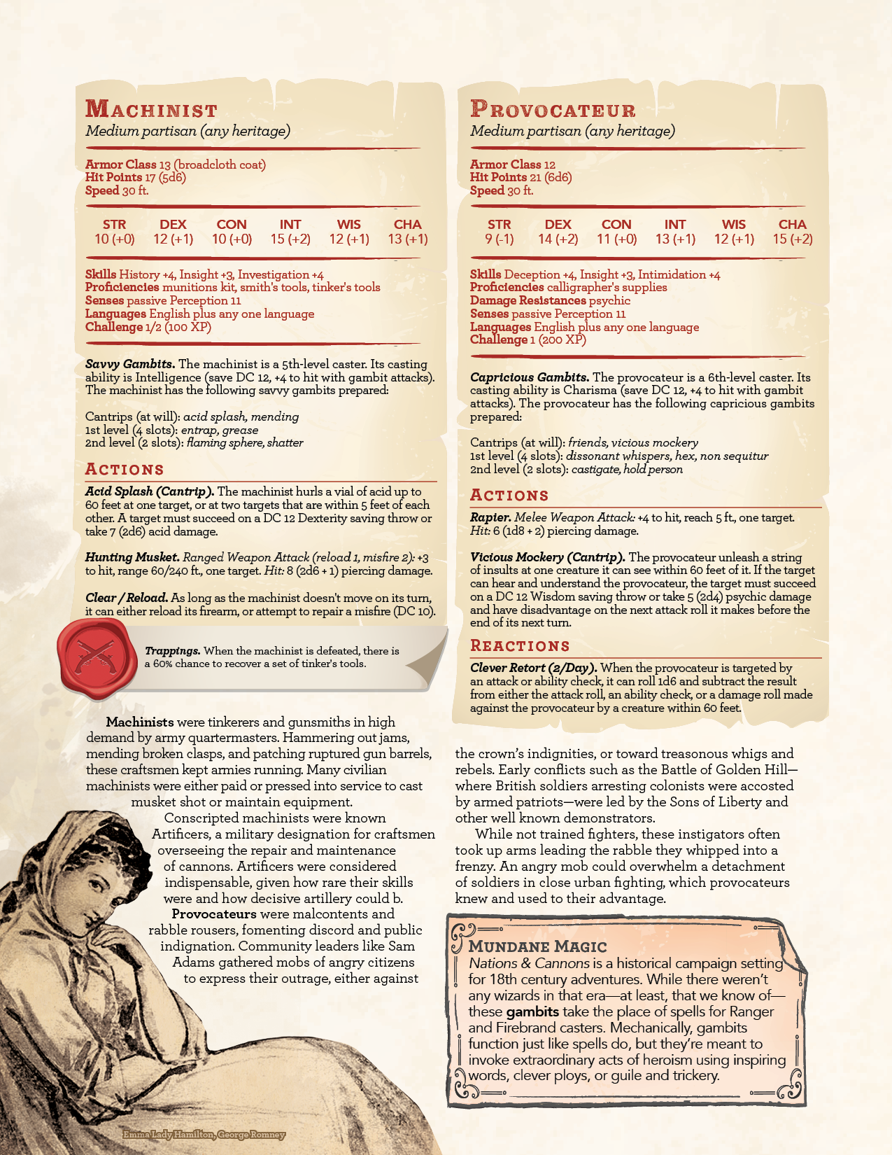 [OC] Colonial Casters: 18th Century Troublemakers | Scrolller