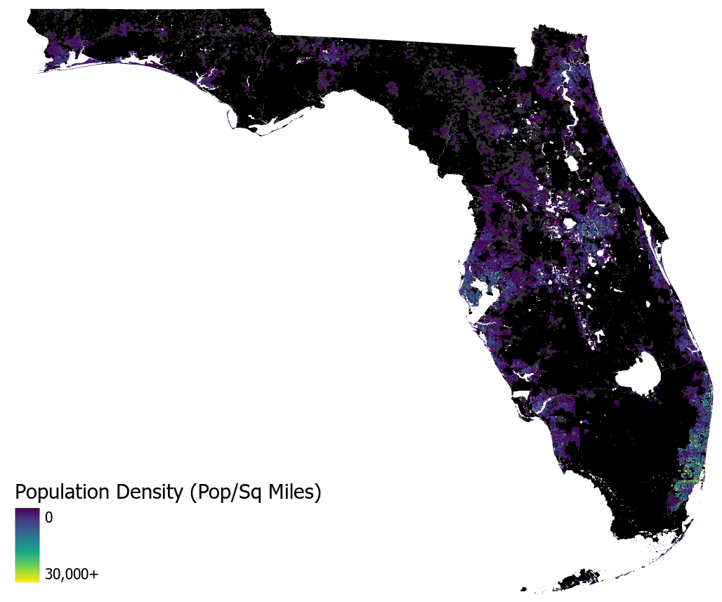 [OC] Florida Population Density | Scrolller