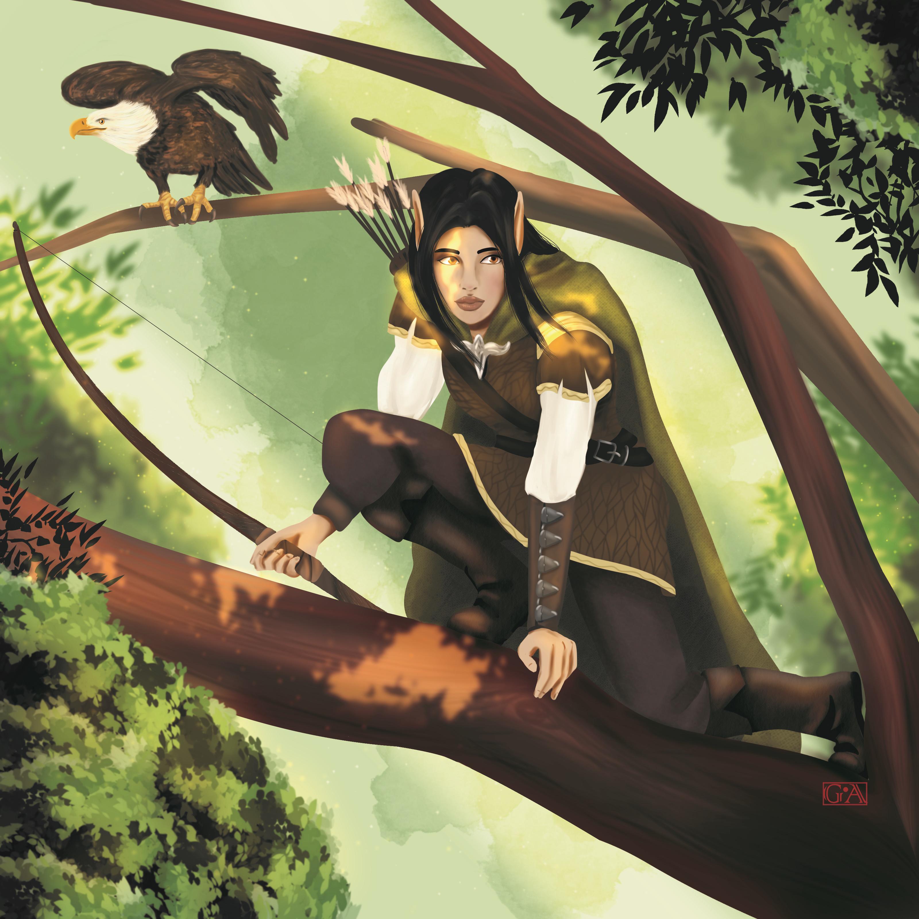 [OC] Half-elf ranger commission piece | Scrolller