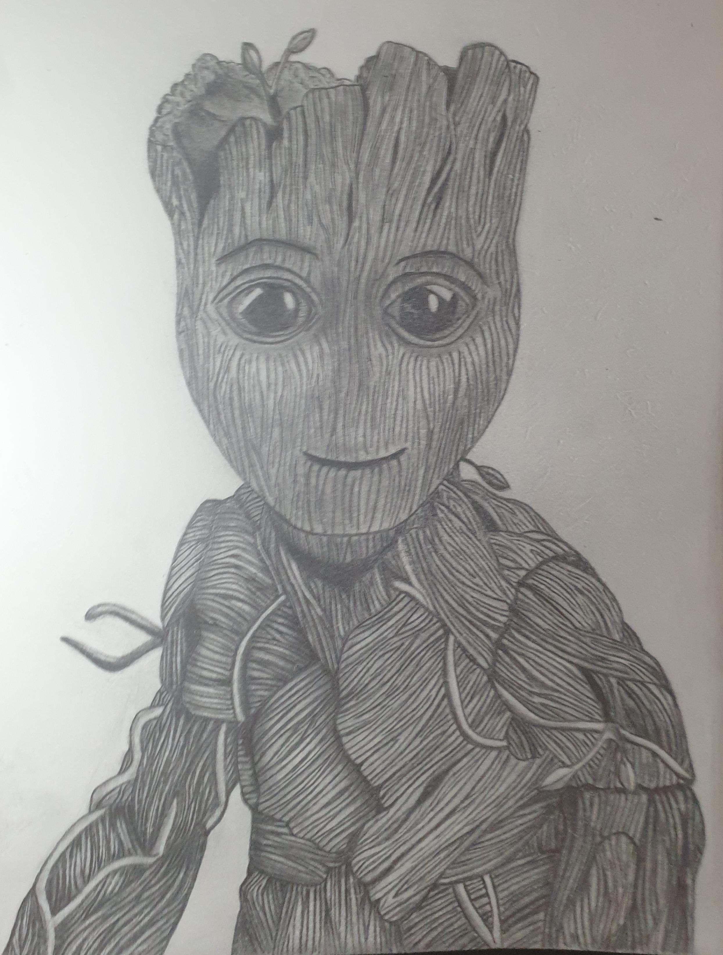 [OC]I drew Baby Groot! :) | Scrolller