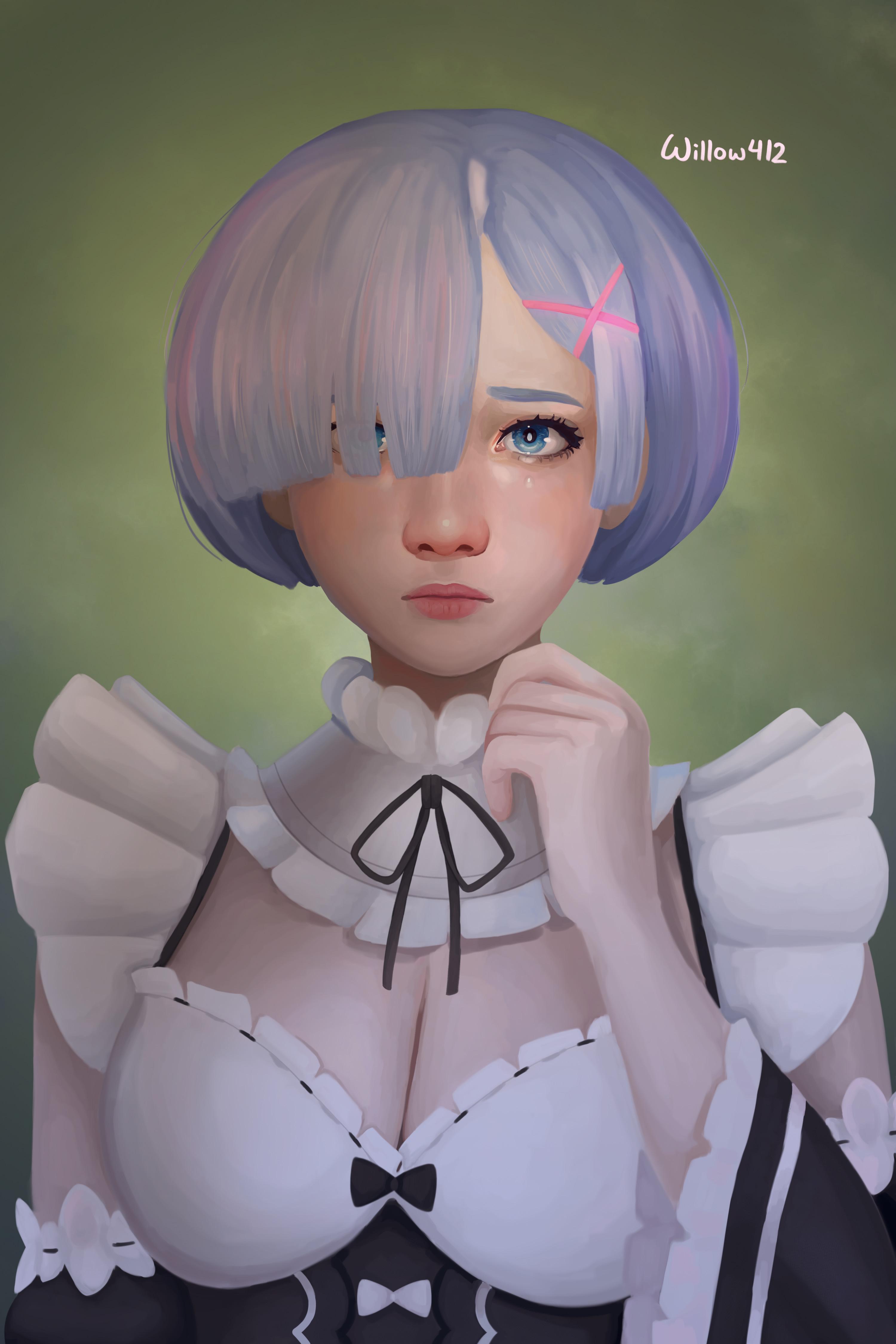 [OC] I drew Rem in a realistic style | Scrolller