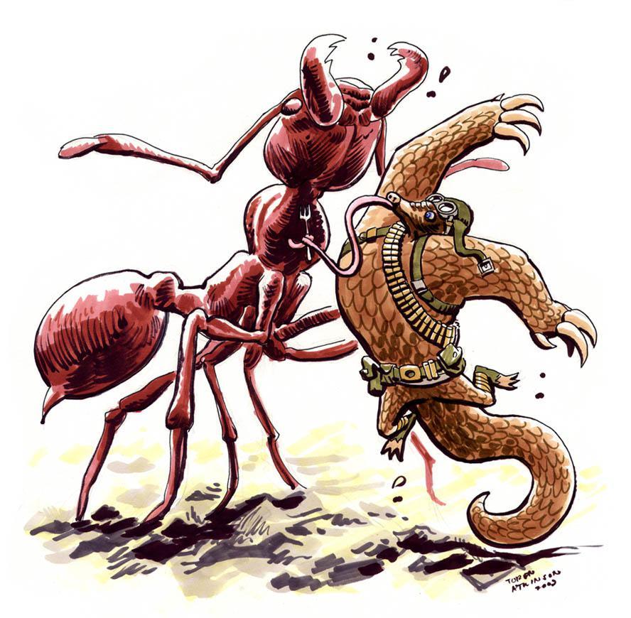 [OC] In celebration of World Pangolin Day, here's a marker drawing by me of a pangolin wastoid ...