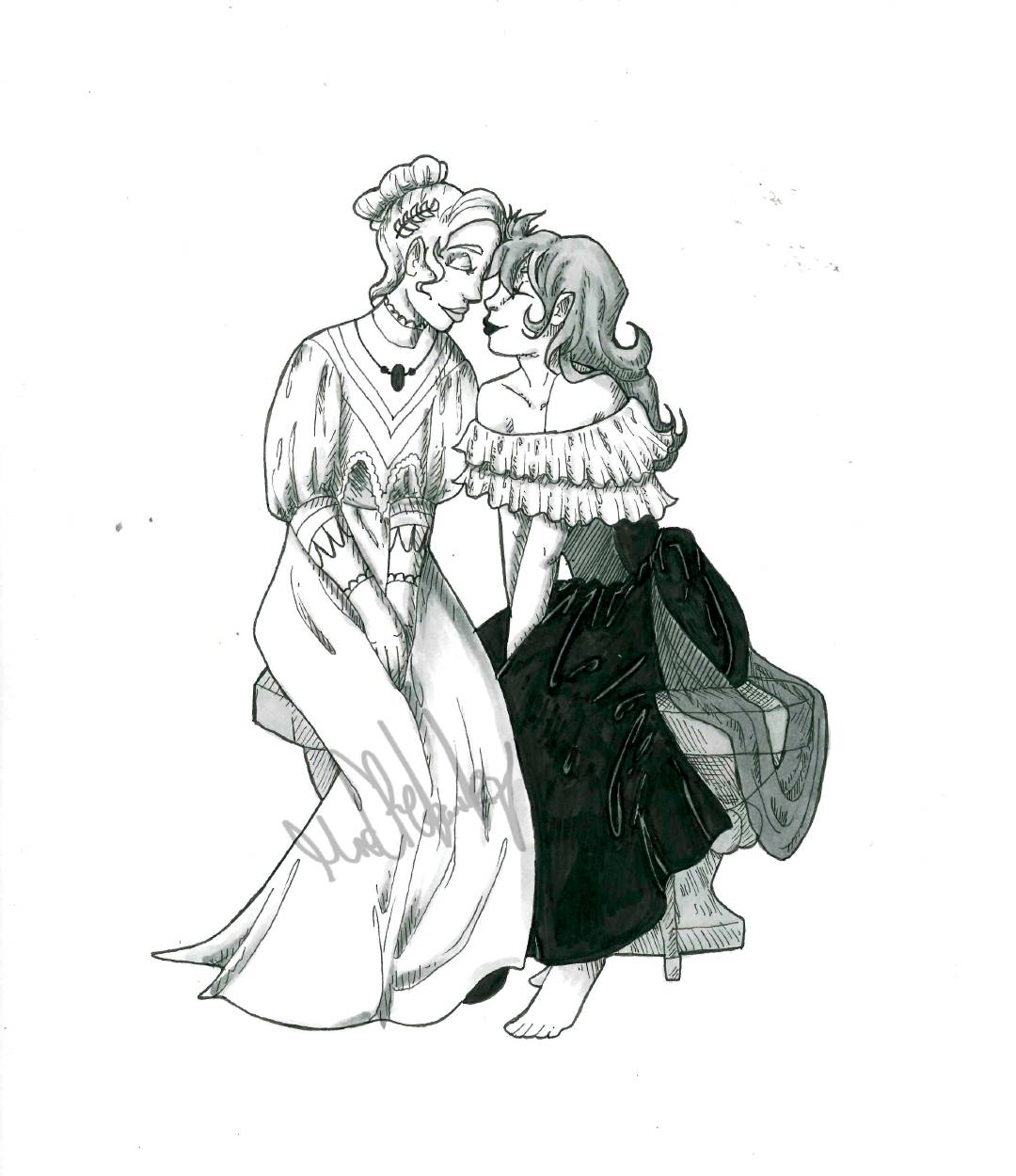 (OC) Inktober 5/8, my characters Lily and Pan | Scrolller