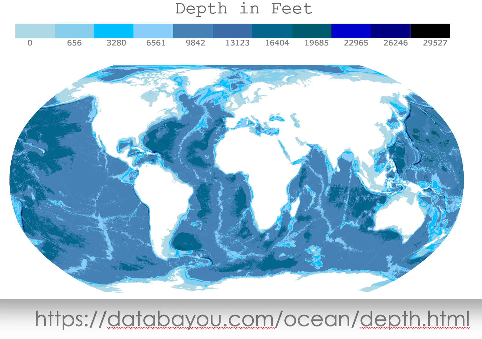 [OC] Interactive Map of Ocean Depth | Scrolller