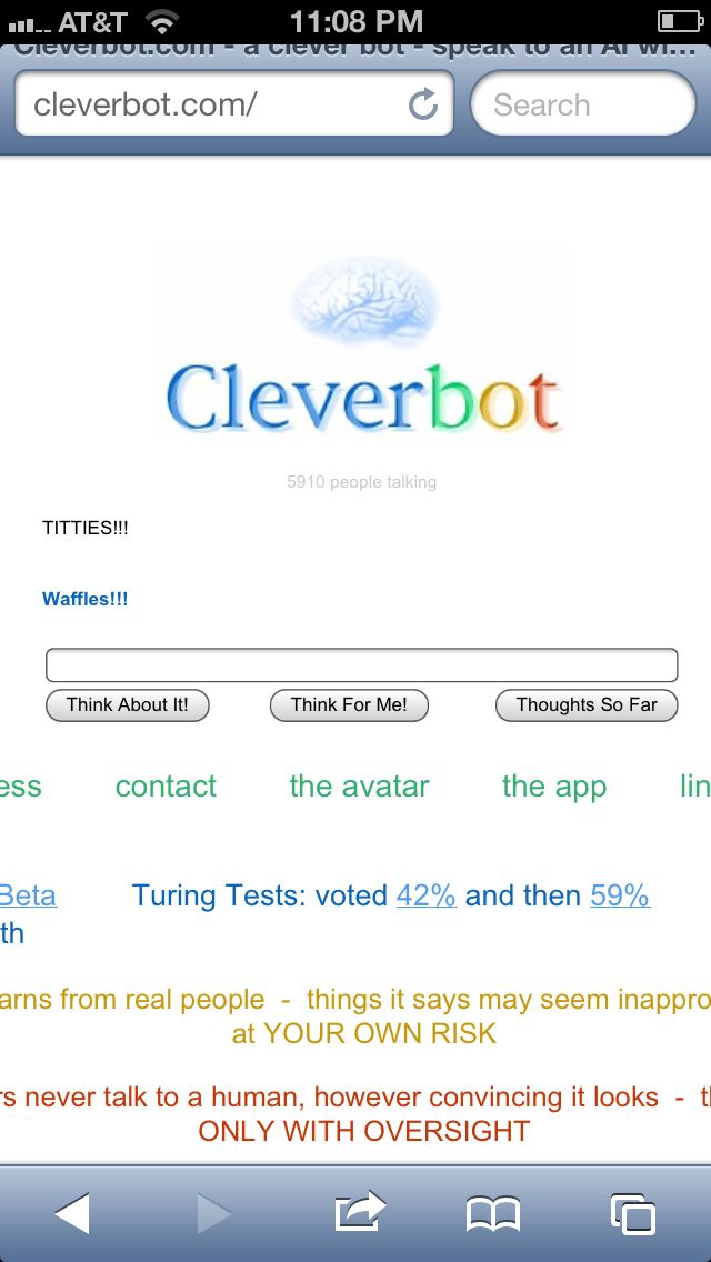 Oh cleverbot | Scrolller