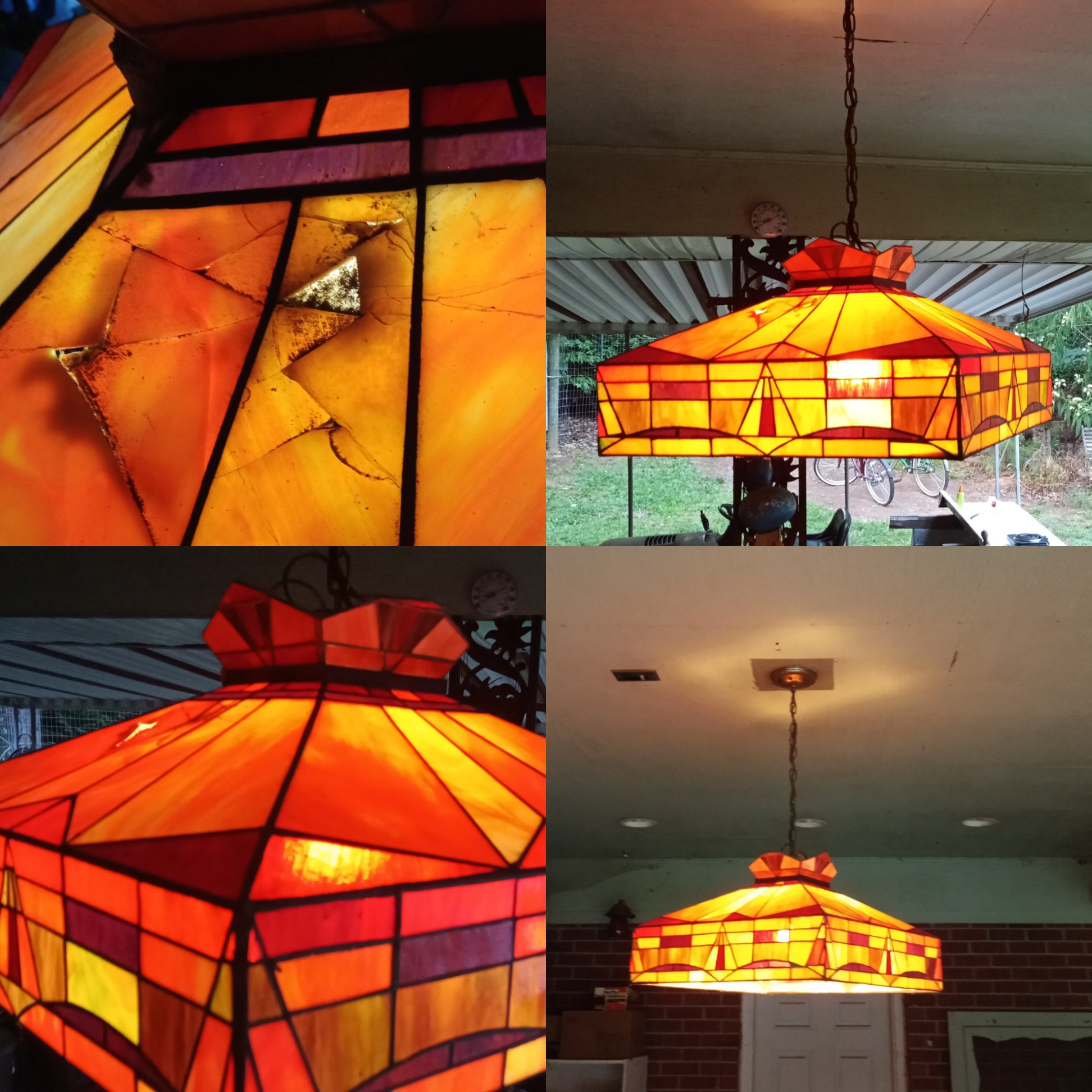 Old lamp with broken glass. | Scrolller