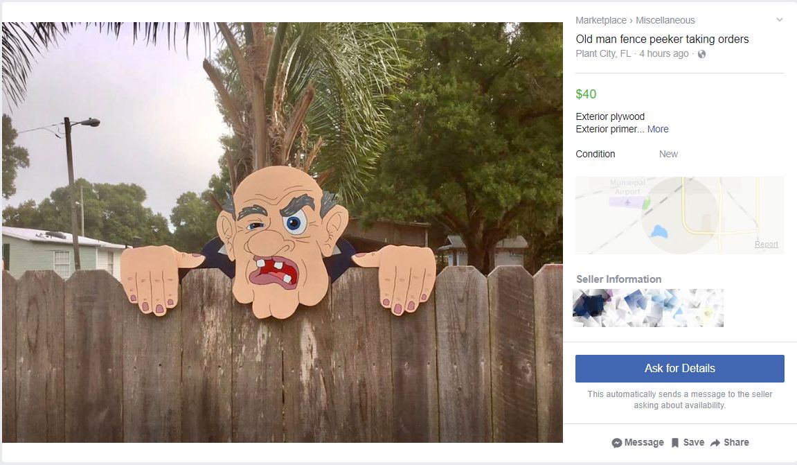 Old man fence peeker | Scrolller