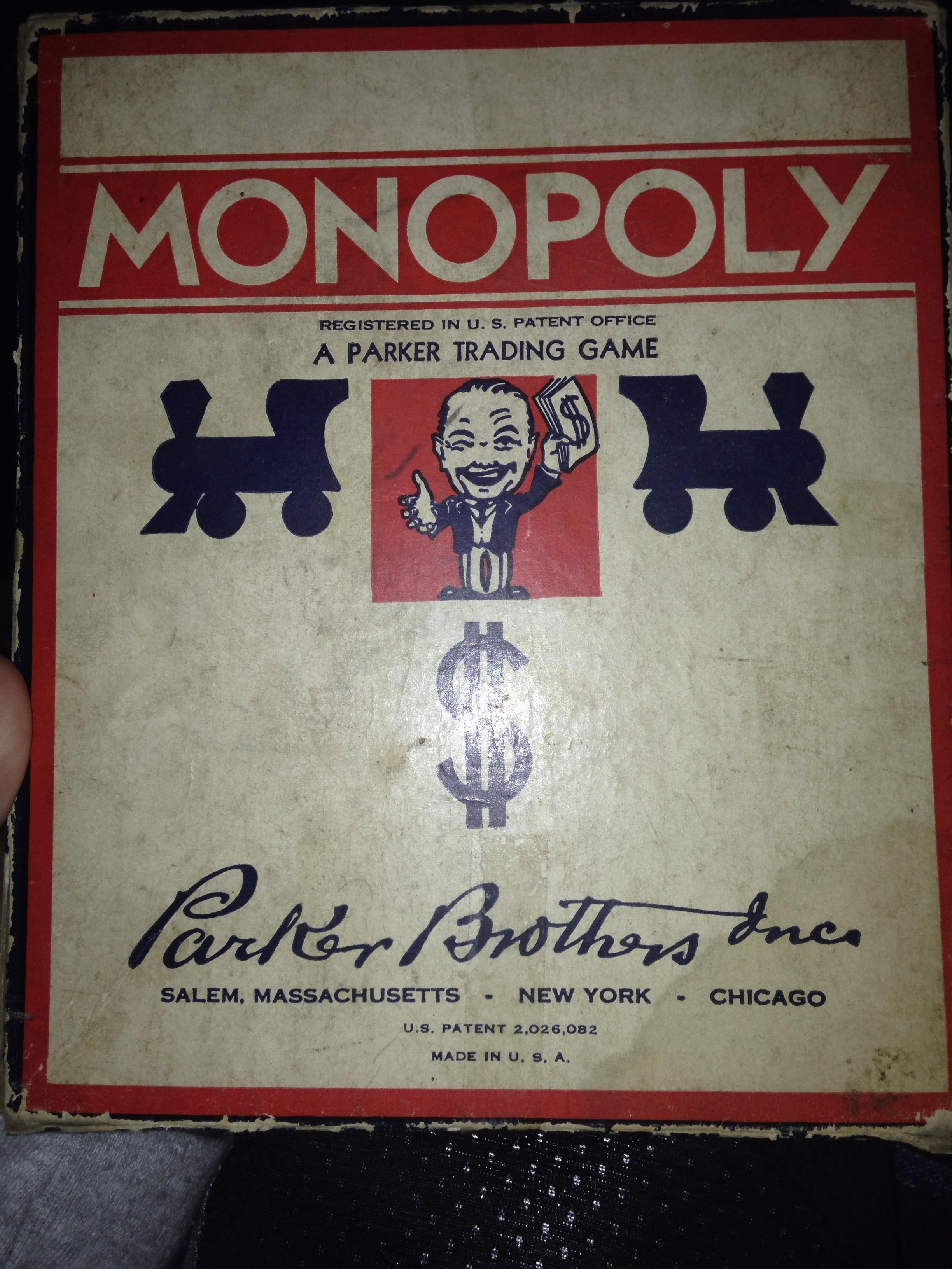 Old Old Monopoly Set 1930 Something Scrolller